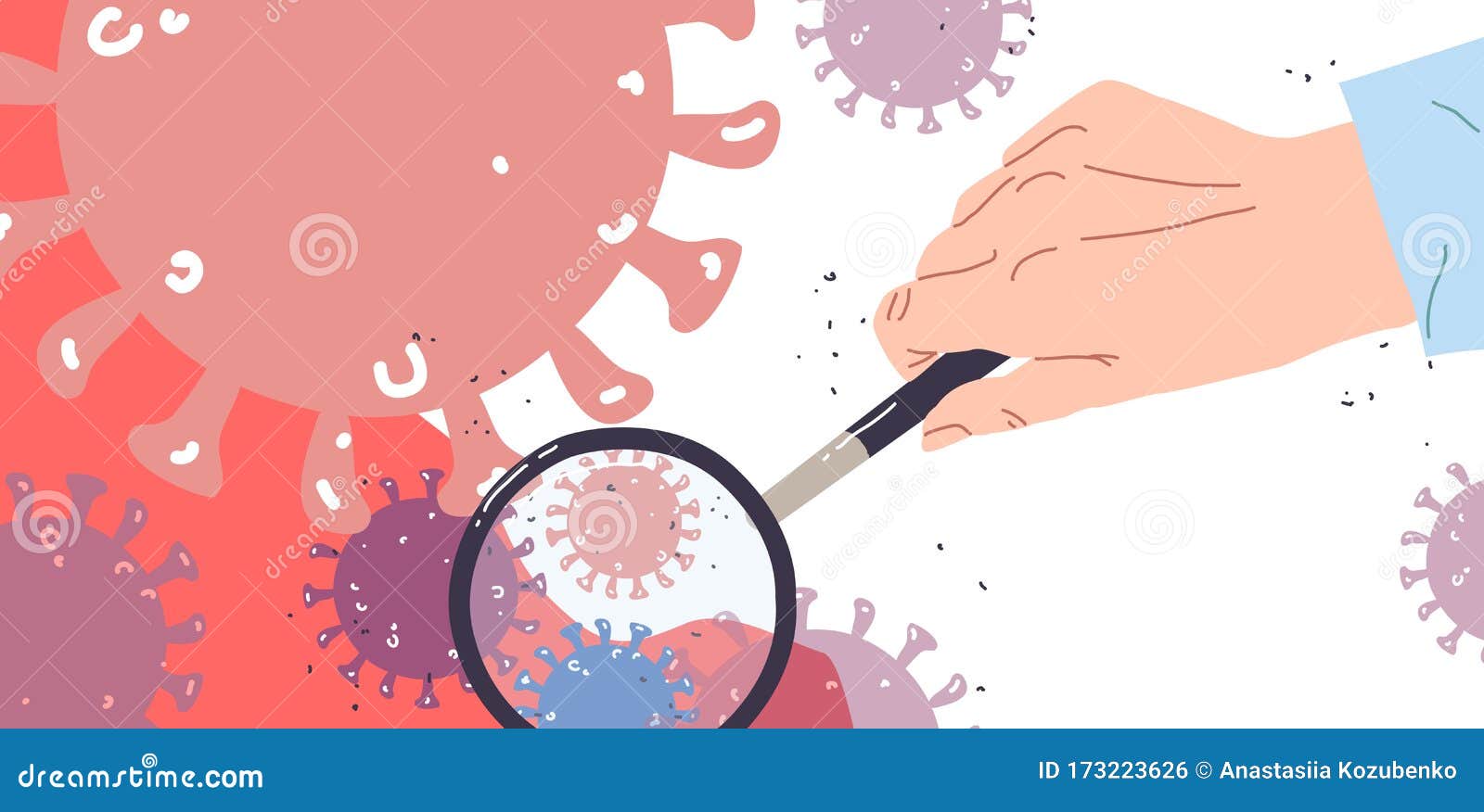 Dangerous Virus. Laboratory Infection Test. Vector Illustration Stock ...