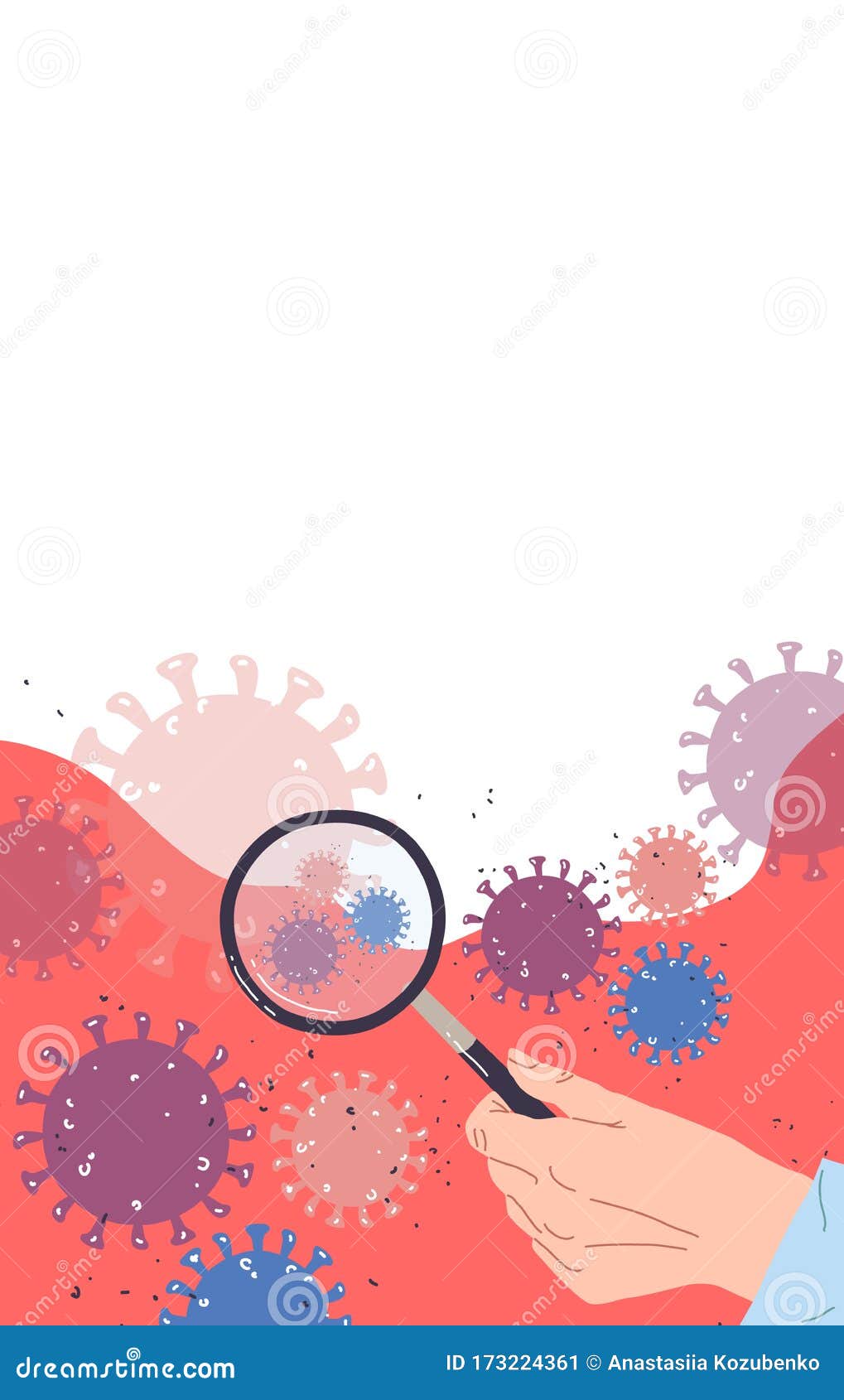 Dangerous Virus. Laboratory Infection Test. Vector Illustration Stock ...