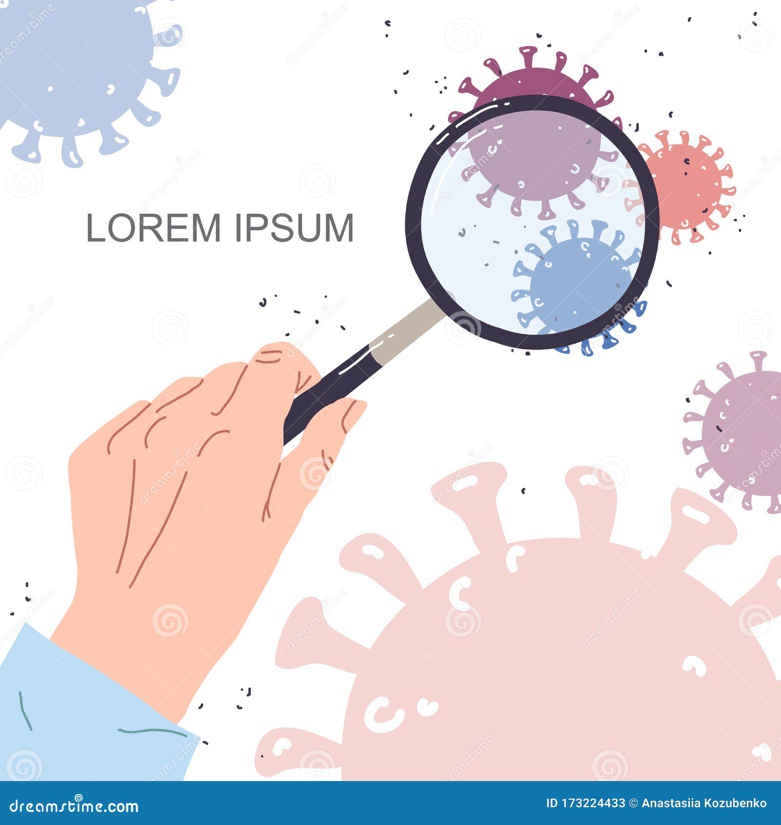 Dangerous Virus. Laboratory Infection Test. Vector Illustration Stock ...