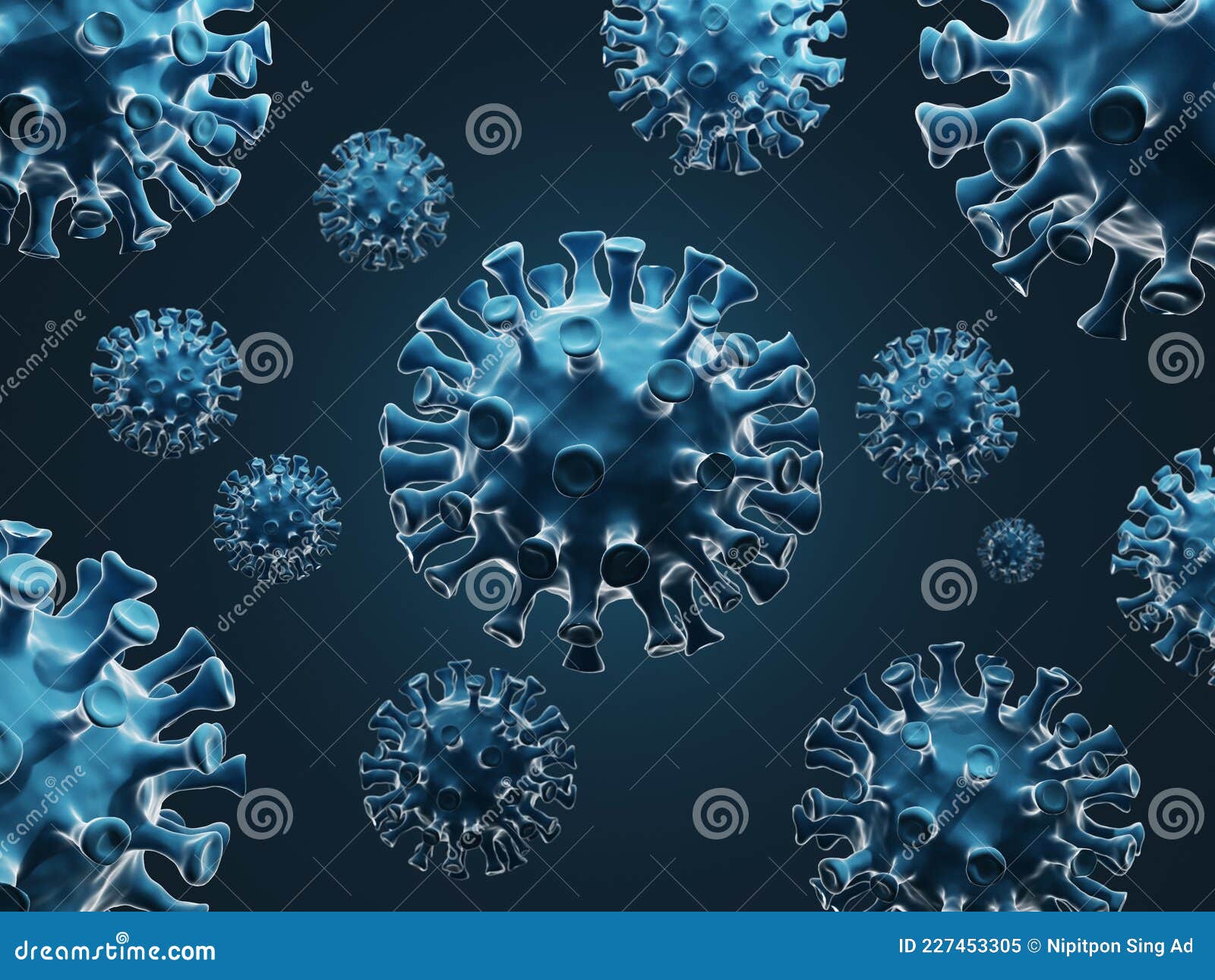 Dangerous Virus Under Microscope, Bacteria Virus or Germs Microorganism ...