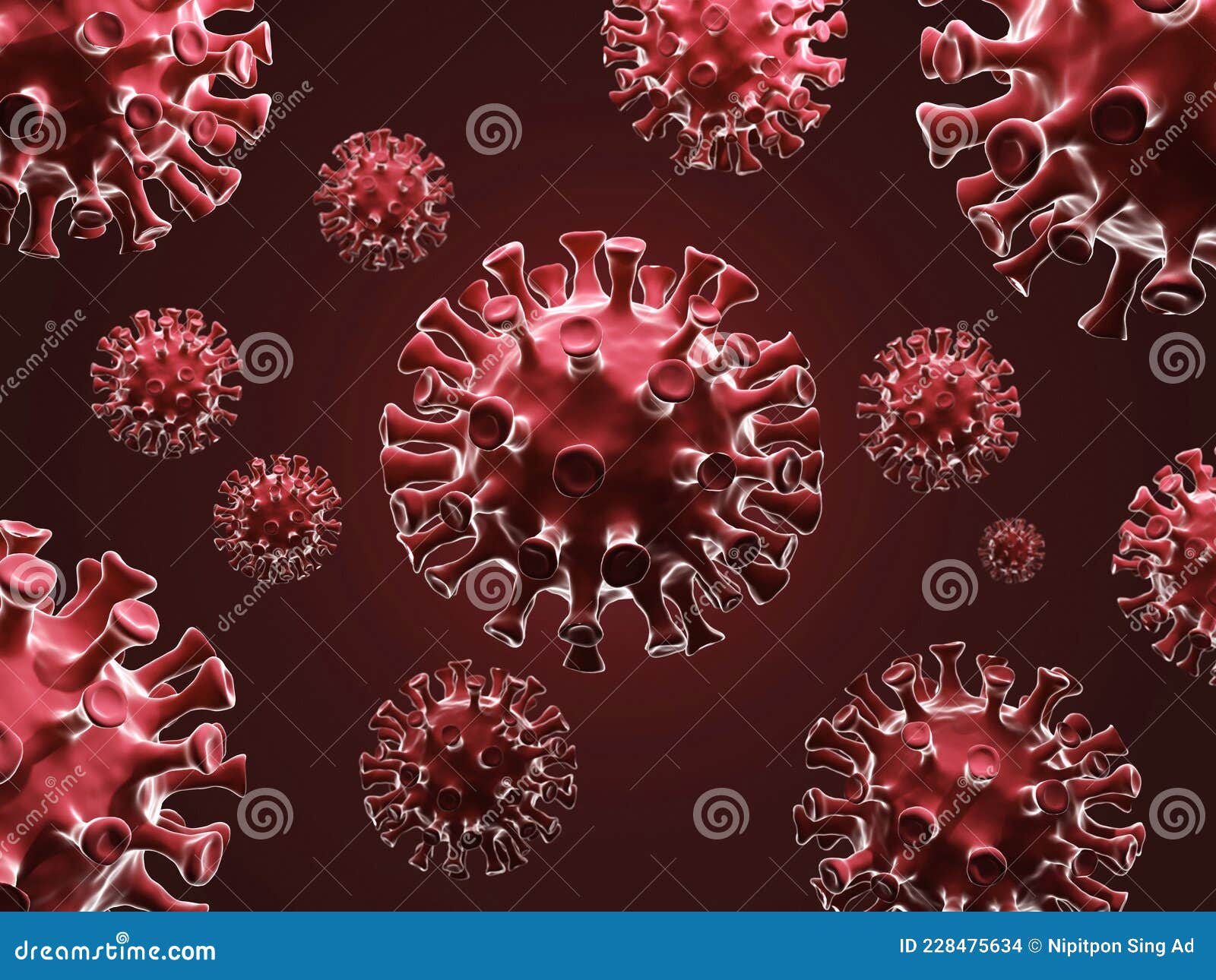 Dangerous Virus Under Microscope, Bacteria Virus or Germs Microorganism ...