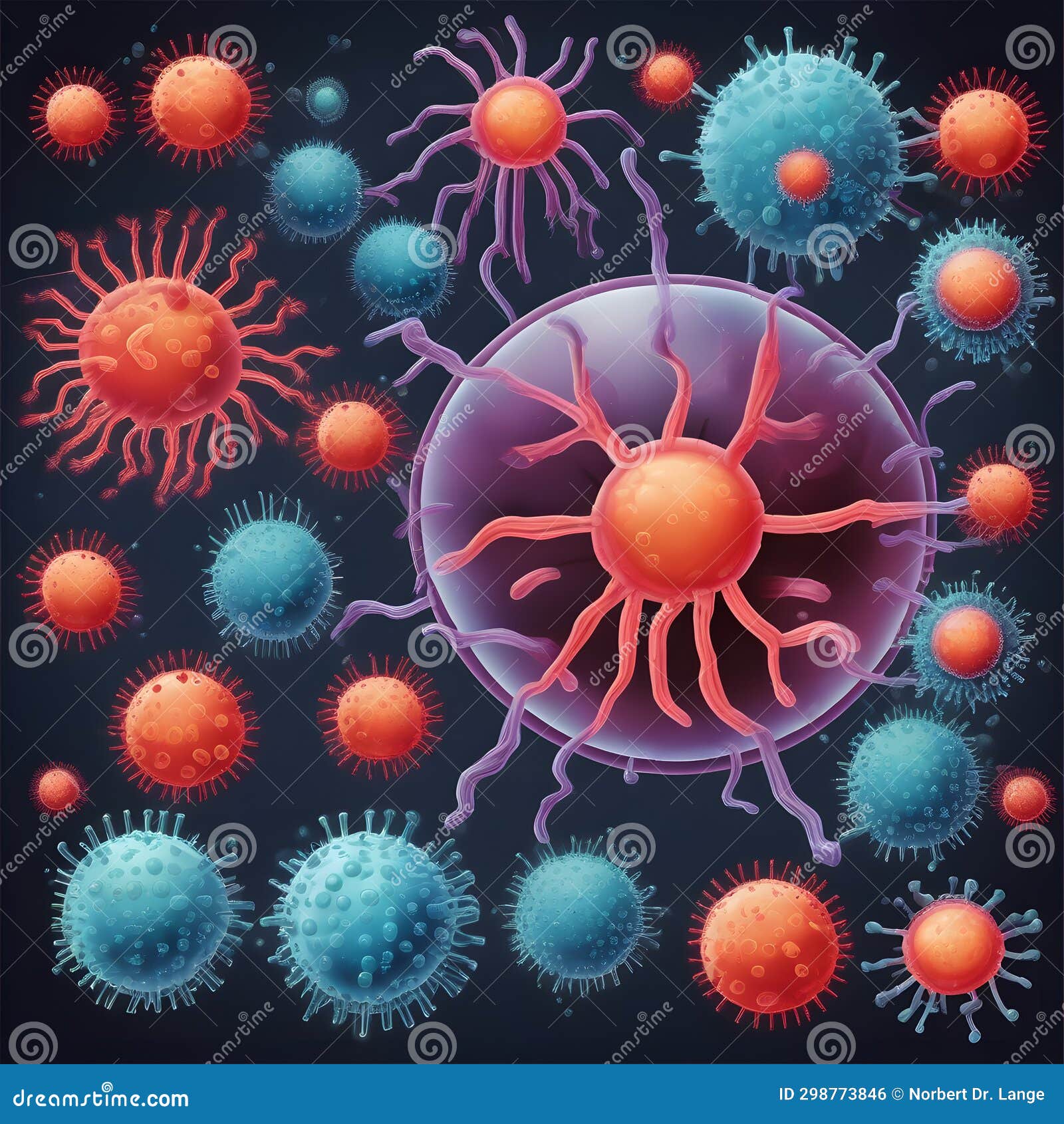 Danger Pathogens, AI-generatet Stock Photo - Image of health, science ...