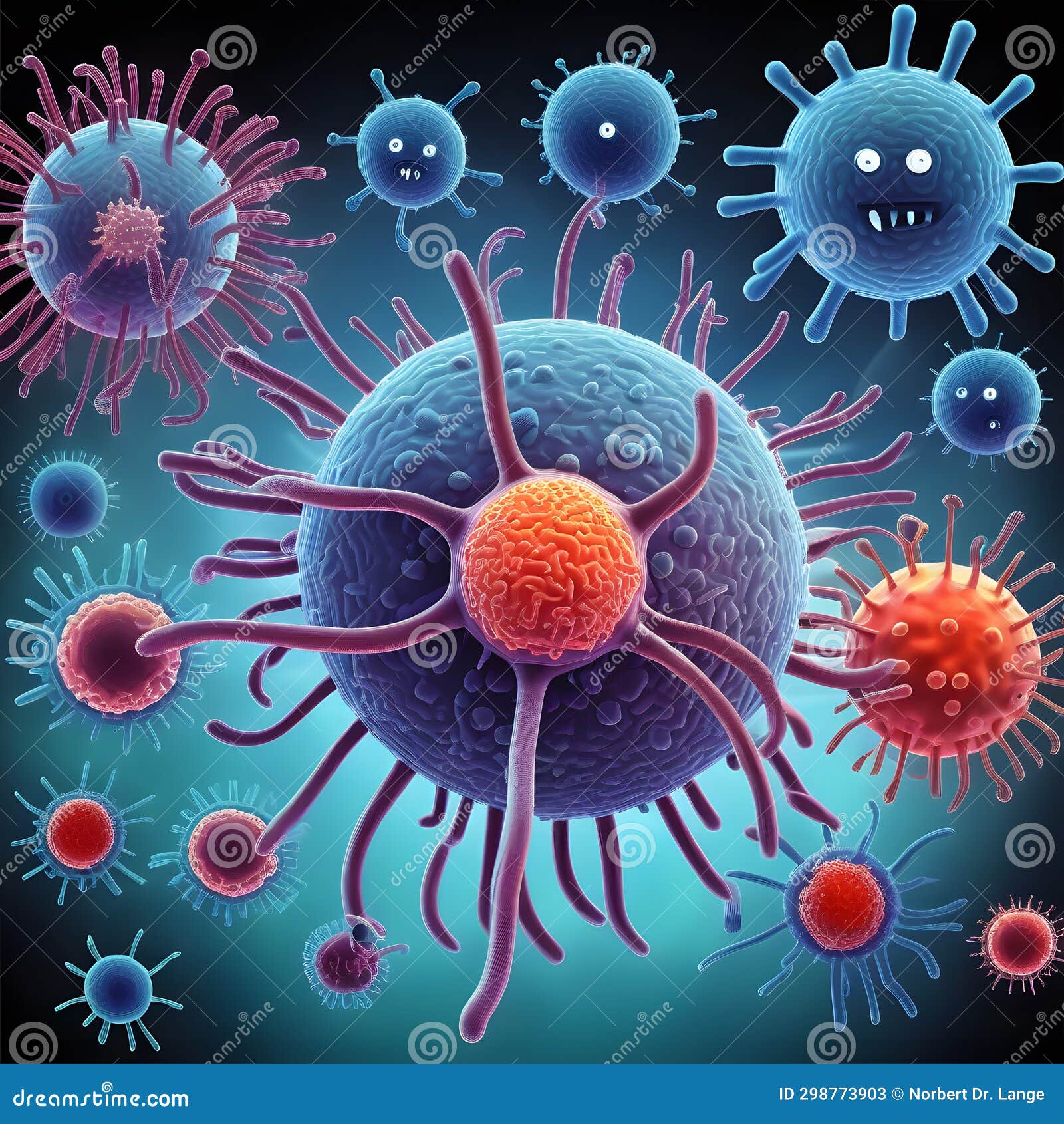 Danger Pathogens, AI-generatet Stock Illustration - Illustration of ...