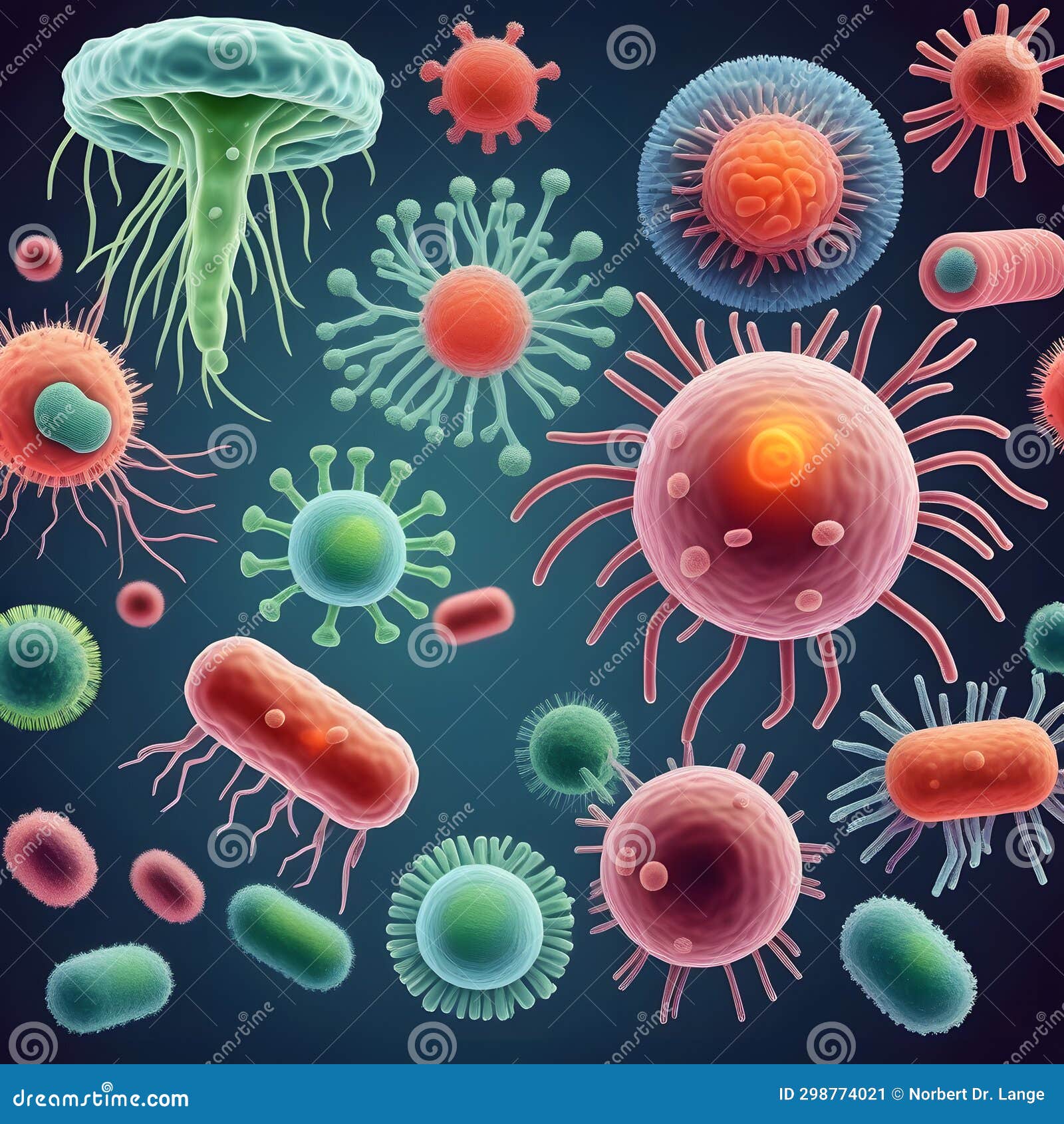 Danger Pathogens, AI-generatet Stock Illustration - Illustration of ...