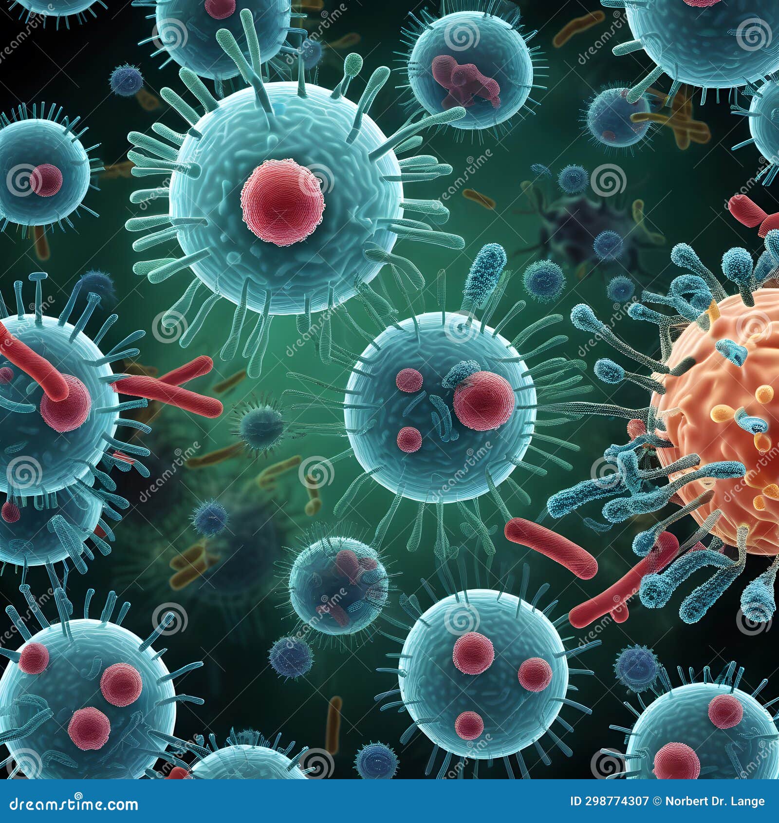 Danger Pathogens, AI-generatet Stock Illustration - Illustration of ...