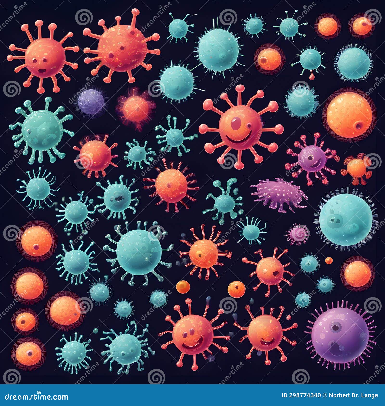 Danger Pathogens, AI-generatet Stock Illustration - Illustration of ...