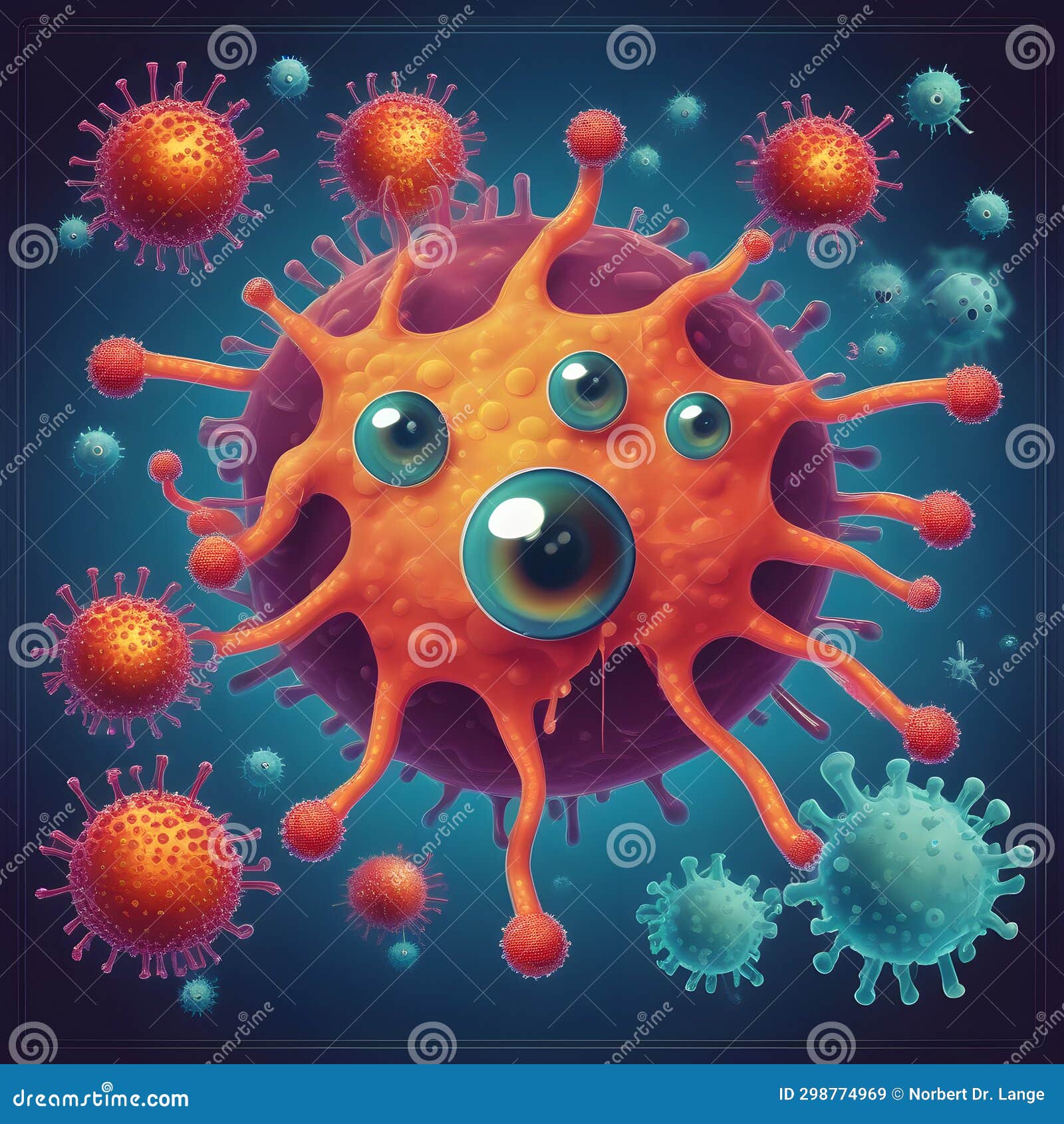 Danger Pathogens, AI-generatet Stock Image - Image of bacilli, viruses ...