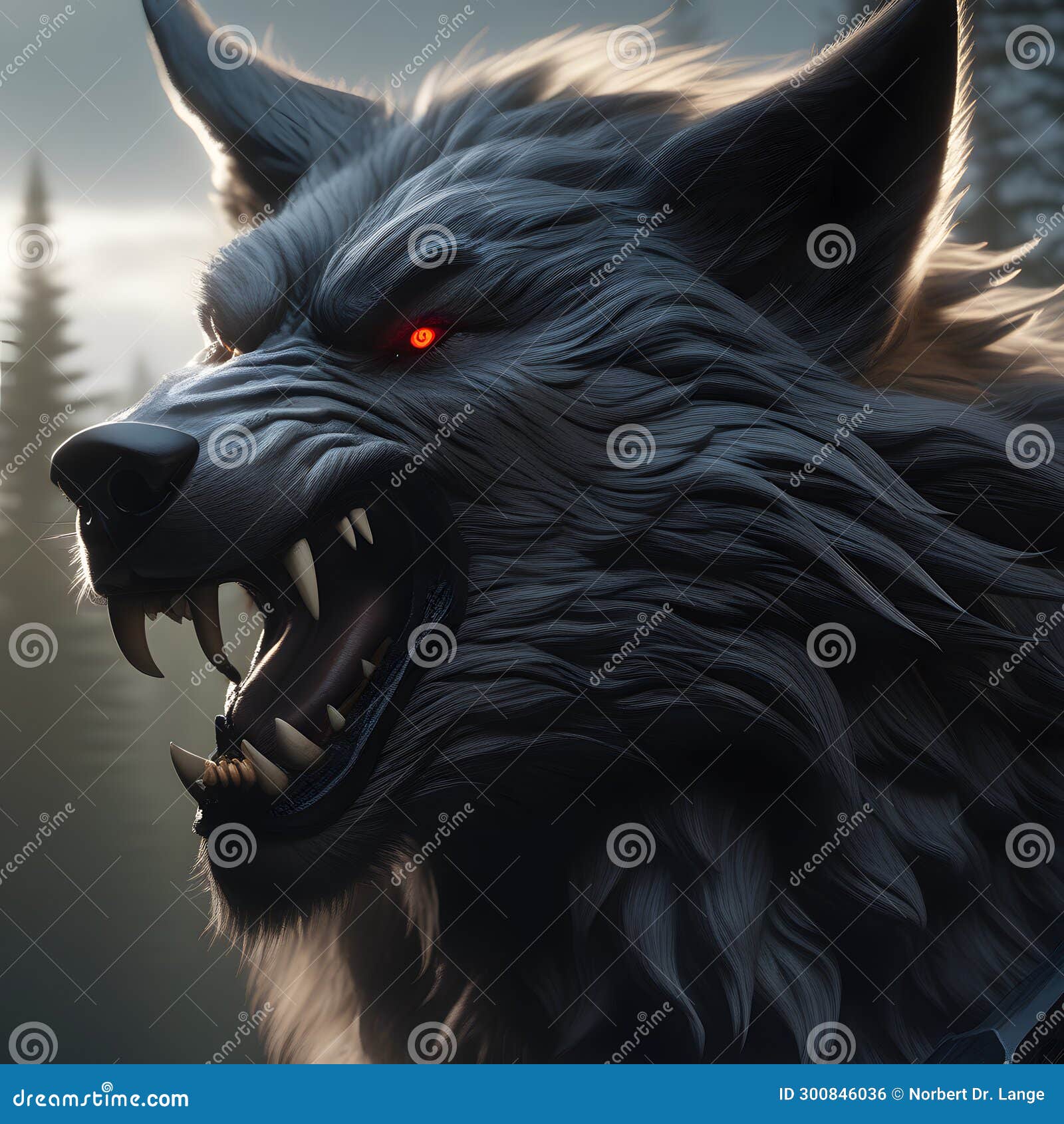 Dangerous Werefolf, Ai-generatet Stock Illustration - Illustration of ...