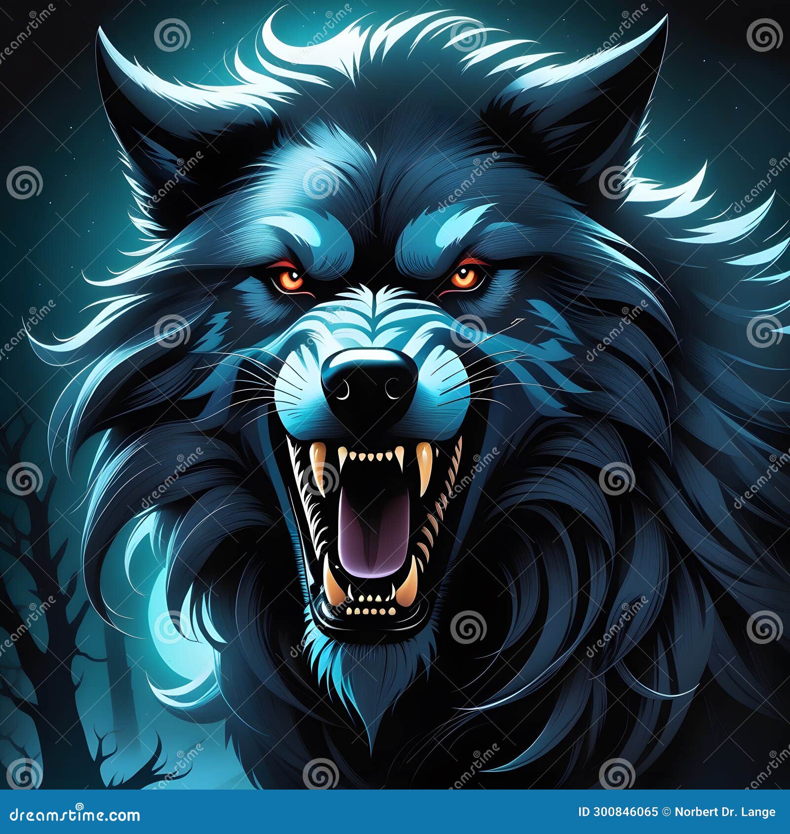 Dangerous Werefolf, Ai-generatet Stock Illustration - Illustration of ...