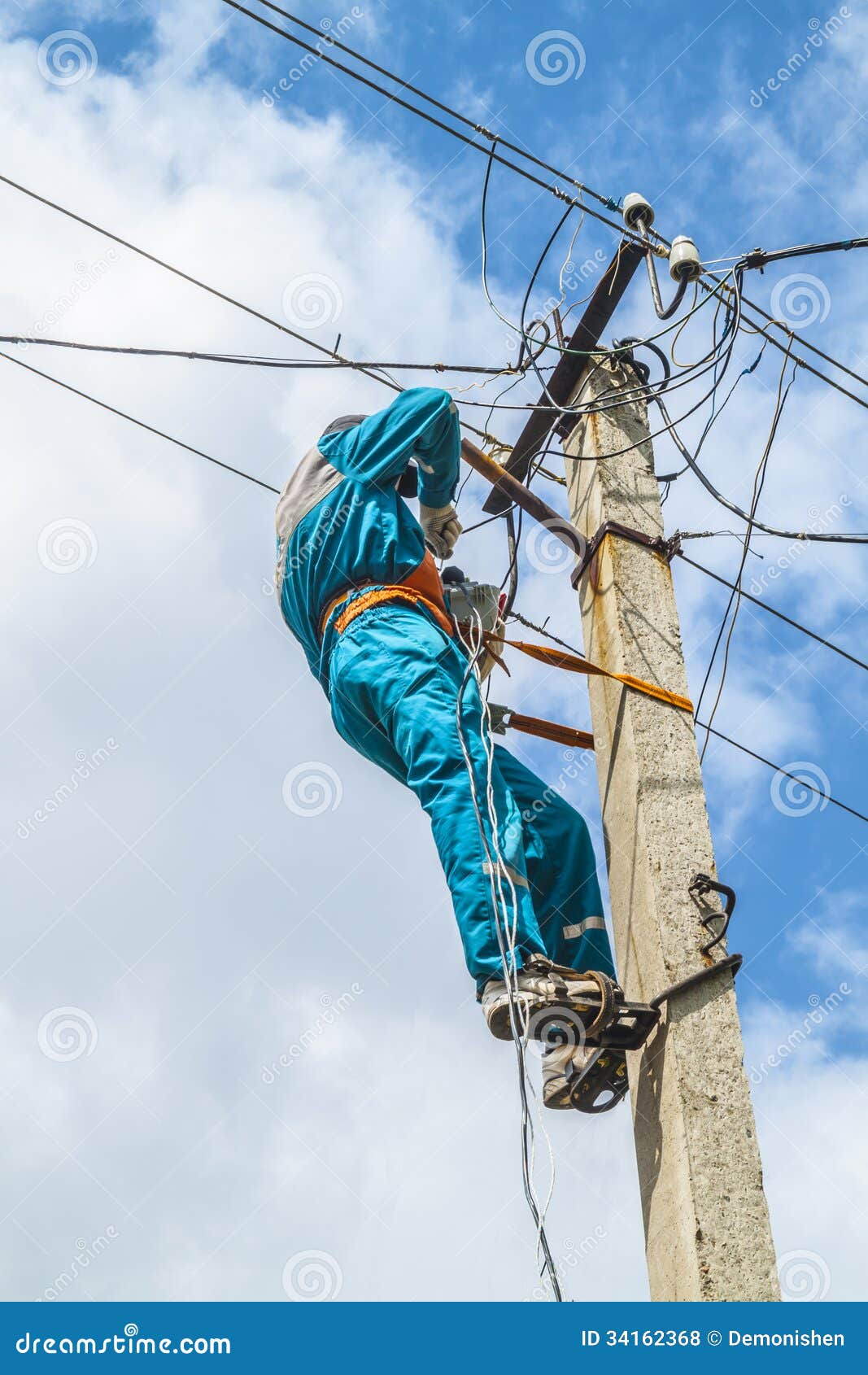 Dangerous work stock photo. Image of professional, services - 34162368