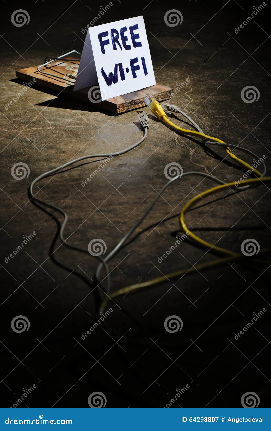The dangers of free wi-fi stock image. Image of danger - 64298807