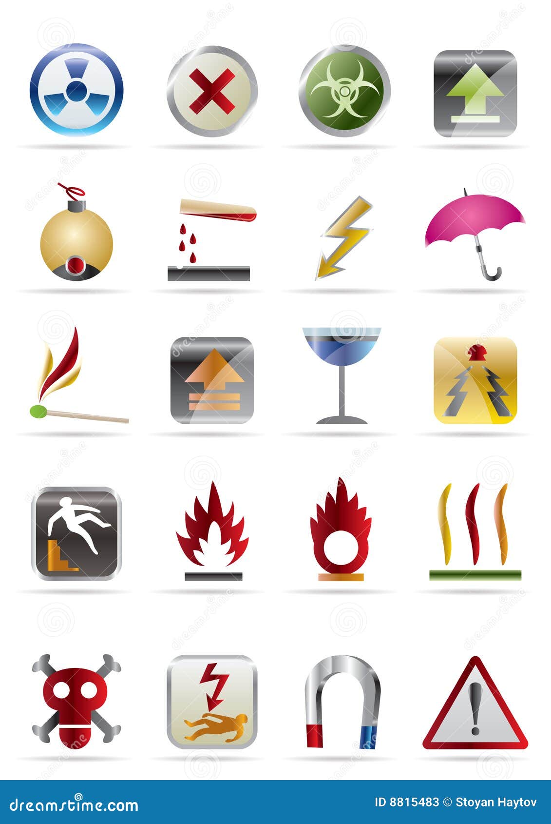 Dangers Signs Cartoon Vector | CartoonDealer.com #8815483