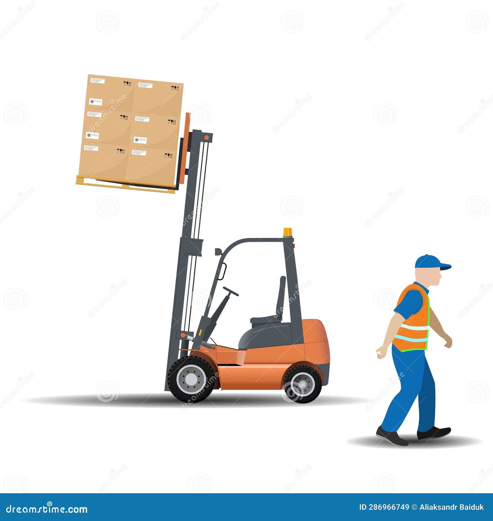 Dangers Of Working With A Forklift. It Is Forbidden To Drive Down The ...