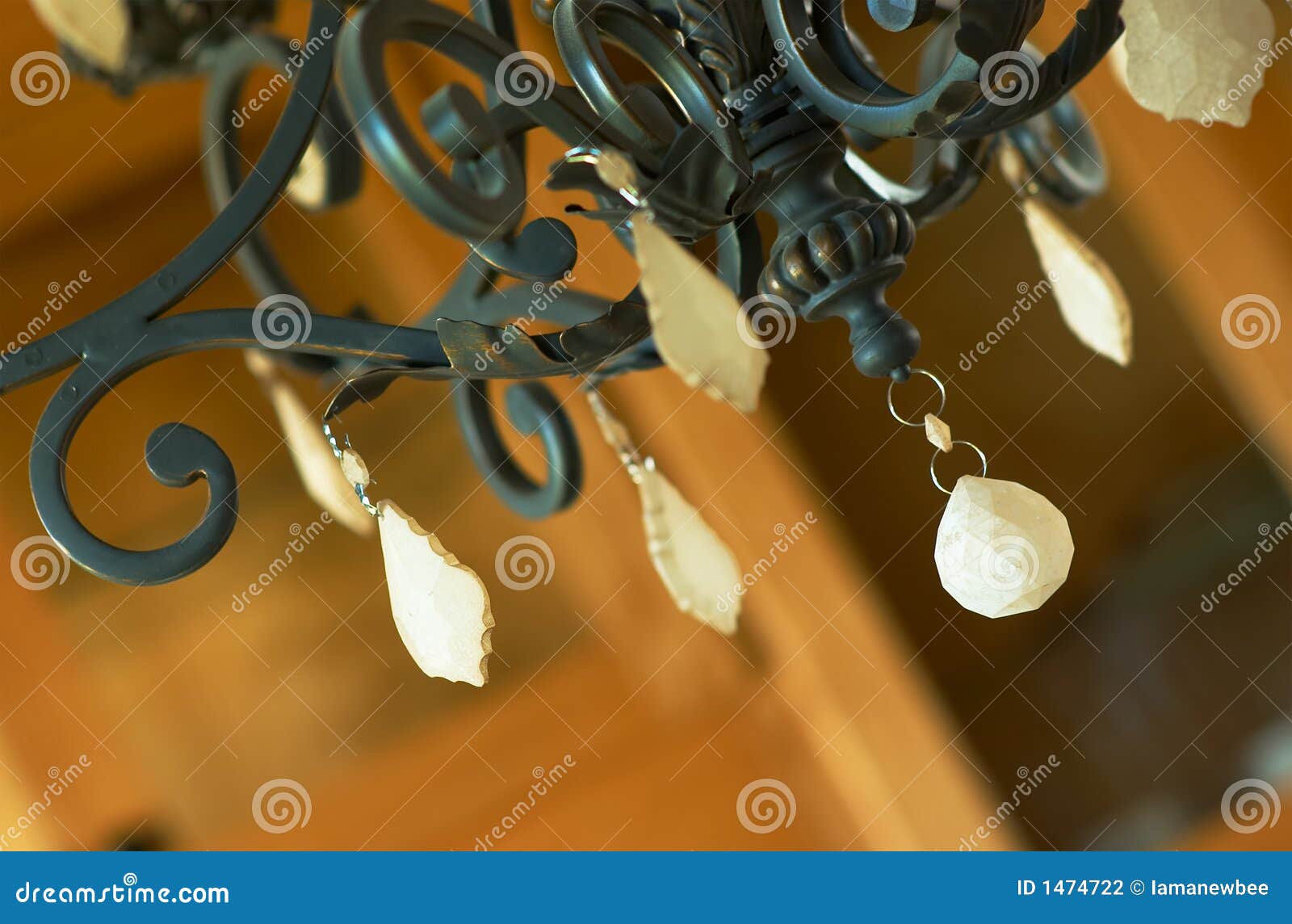Danglers on a chandelier. stock photo. Image of kitchen - 1474722