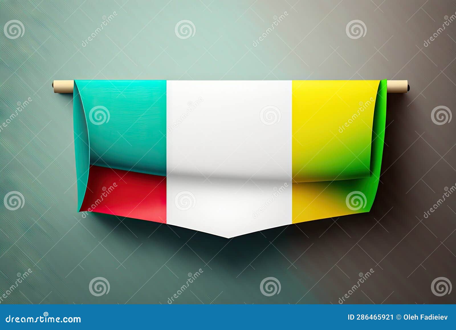 Dangling Colorful Curtain in the Form of a Flag Stock Illustration ...
