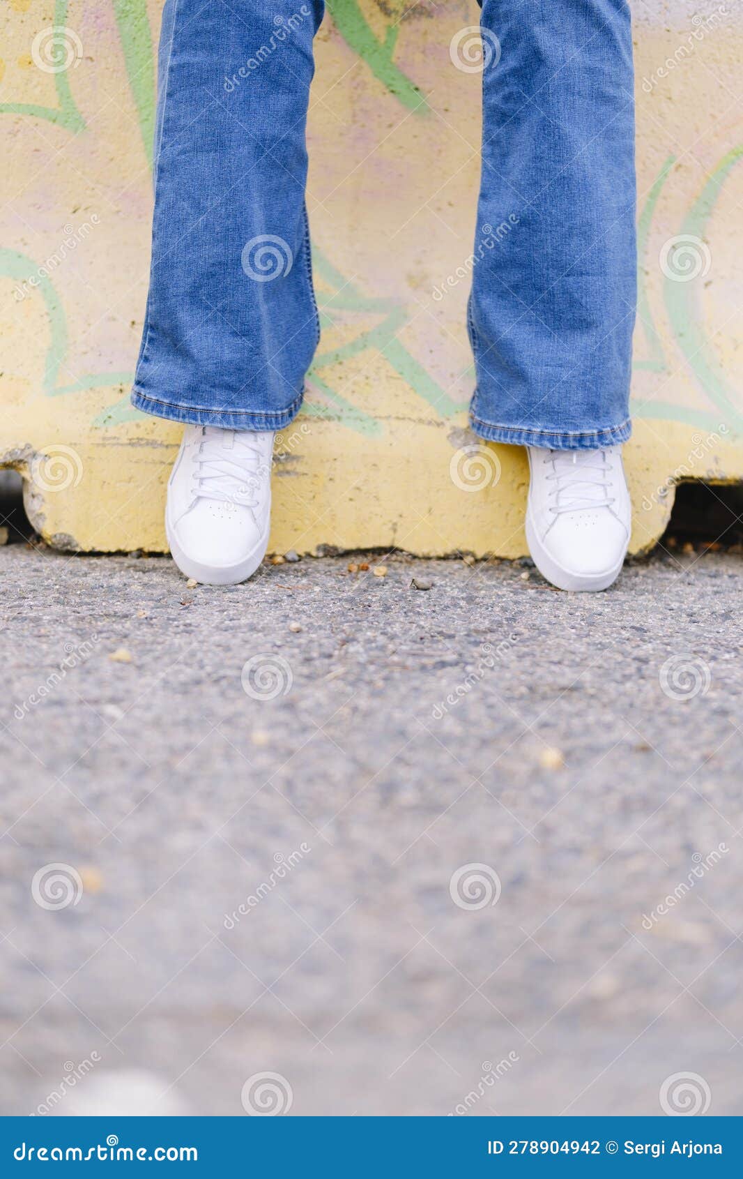 Dangling Legs of a Girl in the City Stock Photo - Image of foot, copy ...