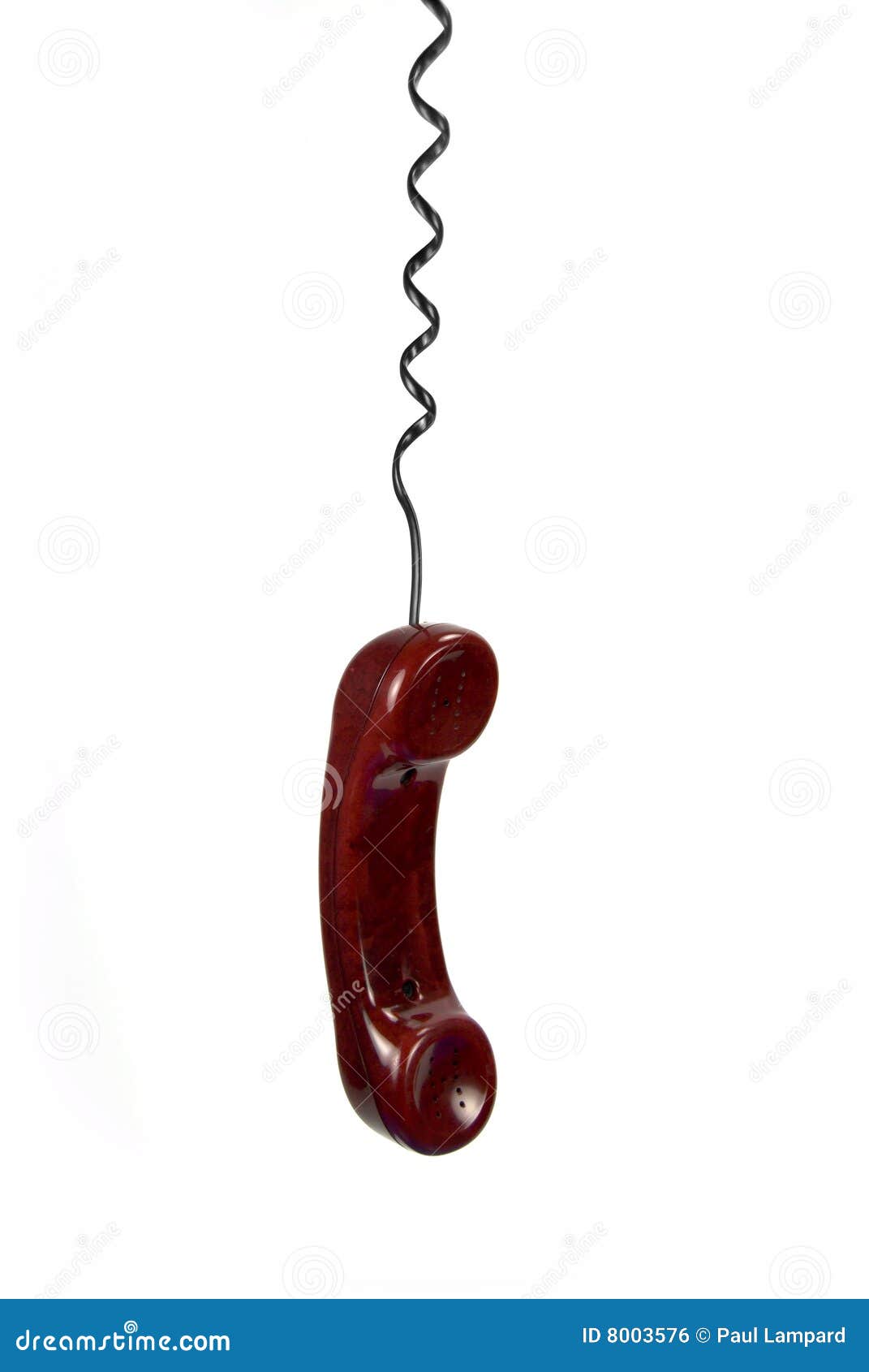Dangling Telephone Receiver Stock Photo - Image of object, global: 8003576