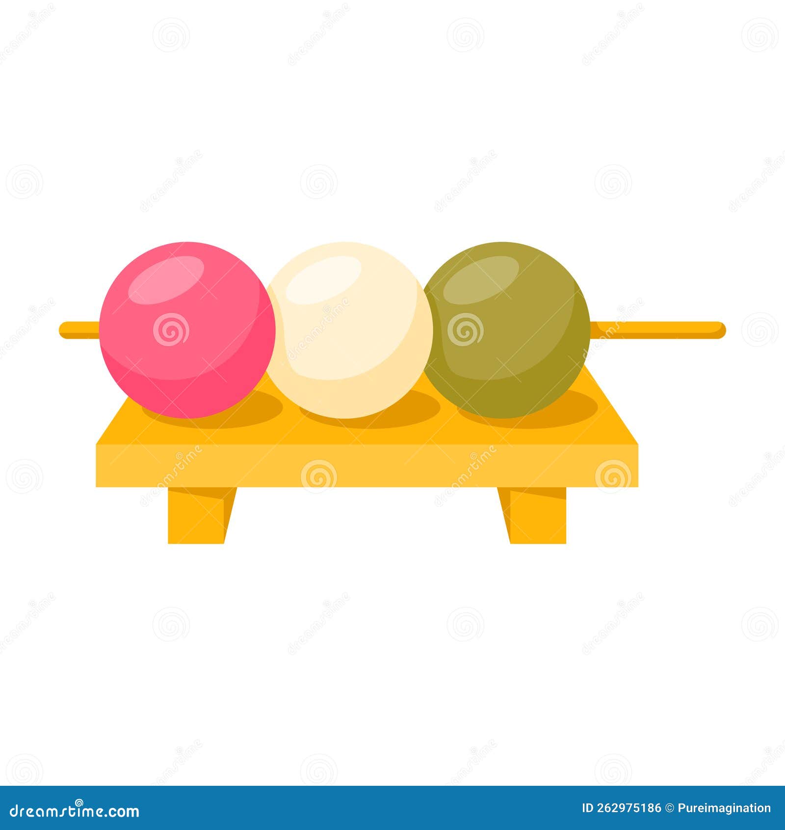 Dango in Flat Style Isolated Stock Vector - Illustration of clipart ...