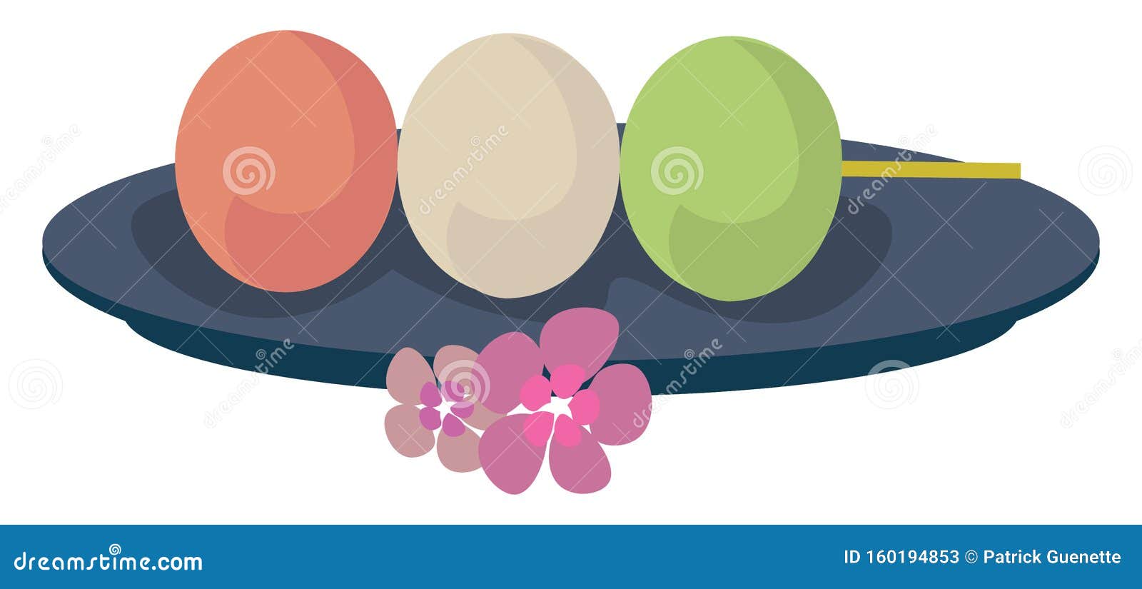 Tsukimi Dango Mochi. Traditional Japanese Sweet Chewy Rice Dumpling ...