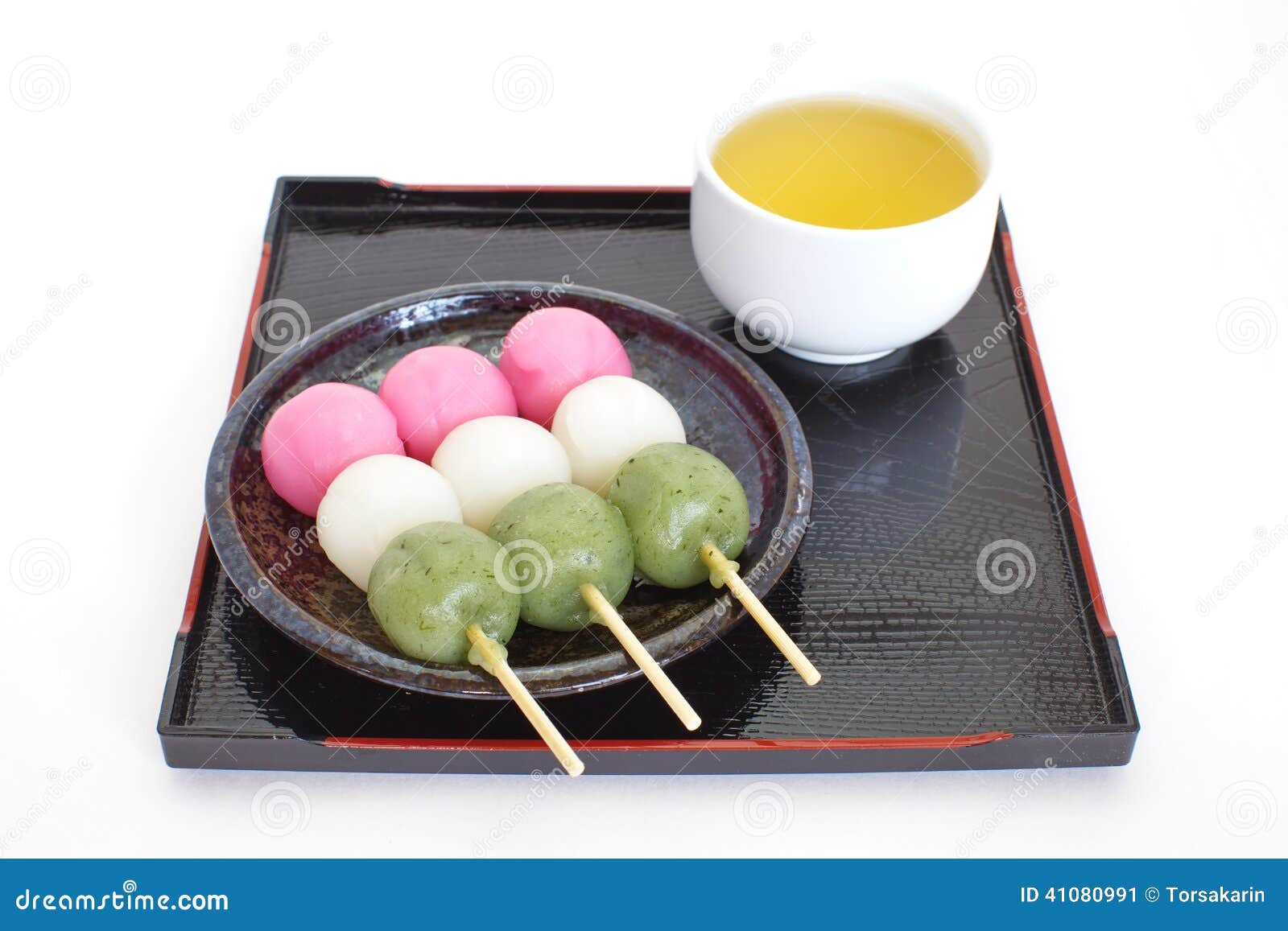 Dango Japanese Dumpling and Sweet Stock Image - Image of skewers ...