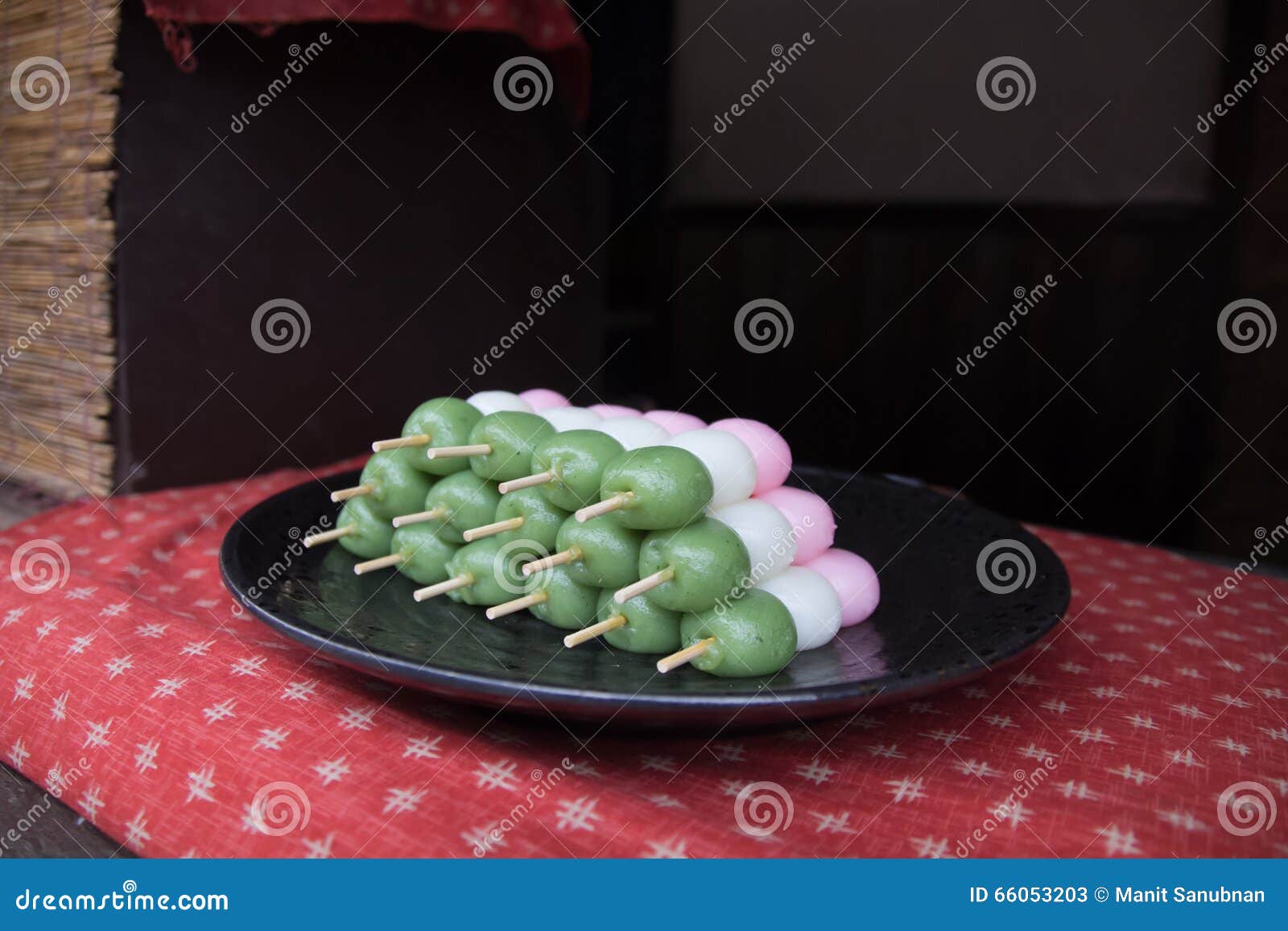 Dango japanese sweets stock image. Image of japan, lapanese - 66053203