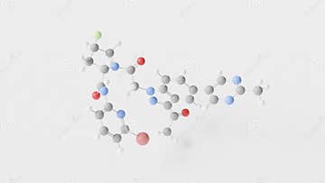 Danicopan Molecule 3d, Molecular Structure, Ball and Stick Model ...
