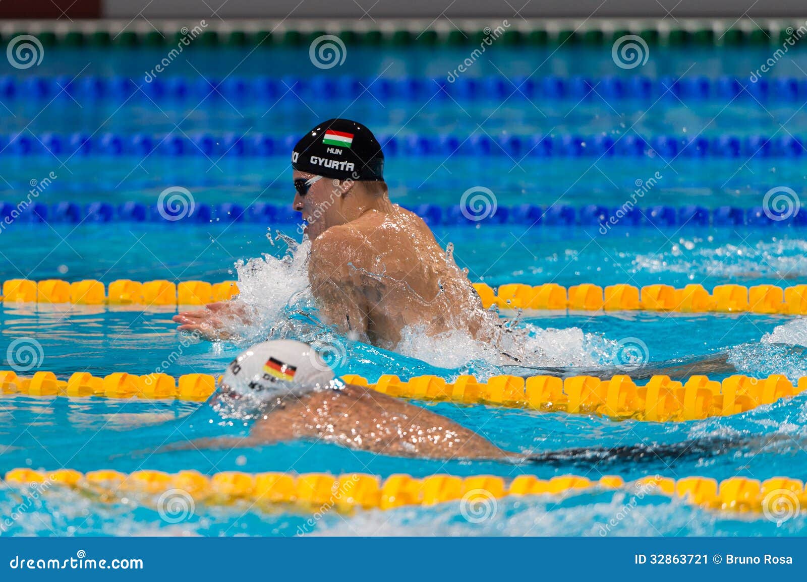 Daniel Gyurta (Hungria) foto editorial. Imagem de atleta - 32863721