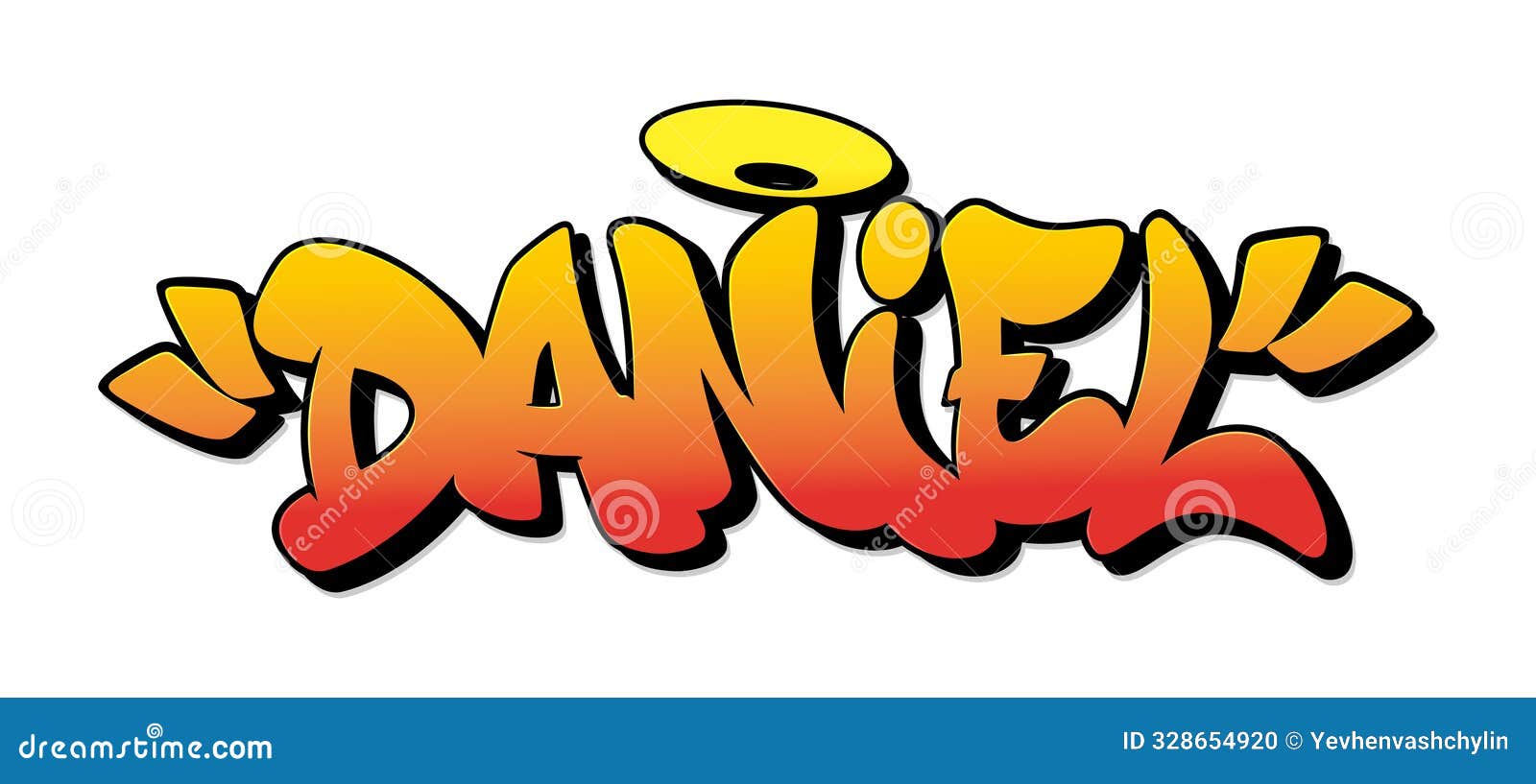 Daniel Name in Graffiti Style. Vector Illustration. Stock Vector ...