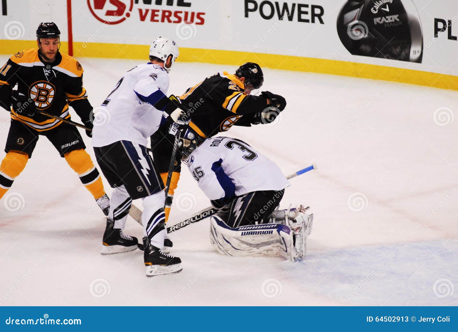 Daniel Paille Avoids Dwayne Roloson Editorial Stock Photo - Image of ...