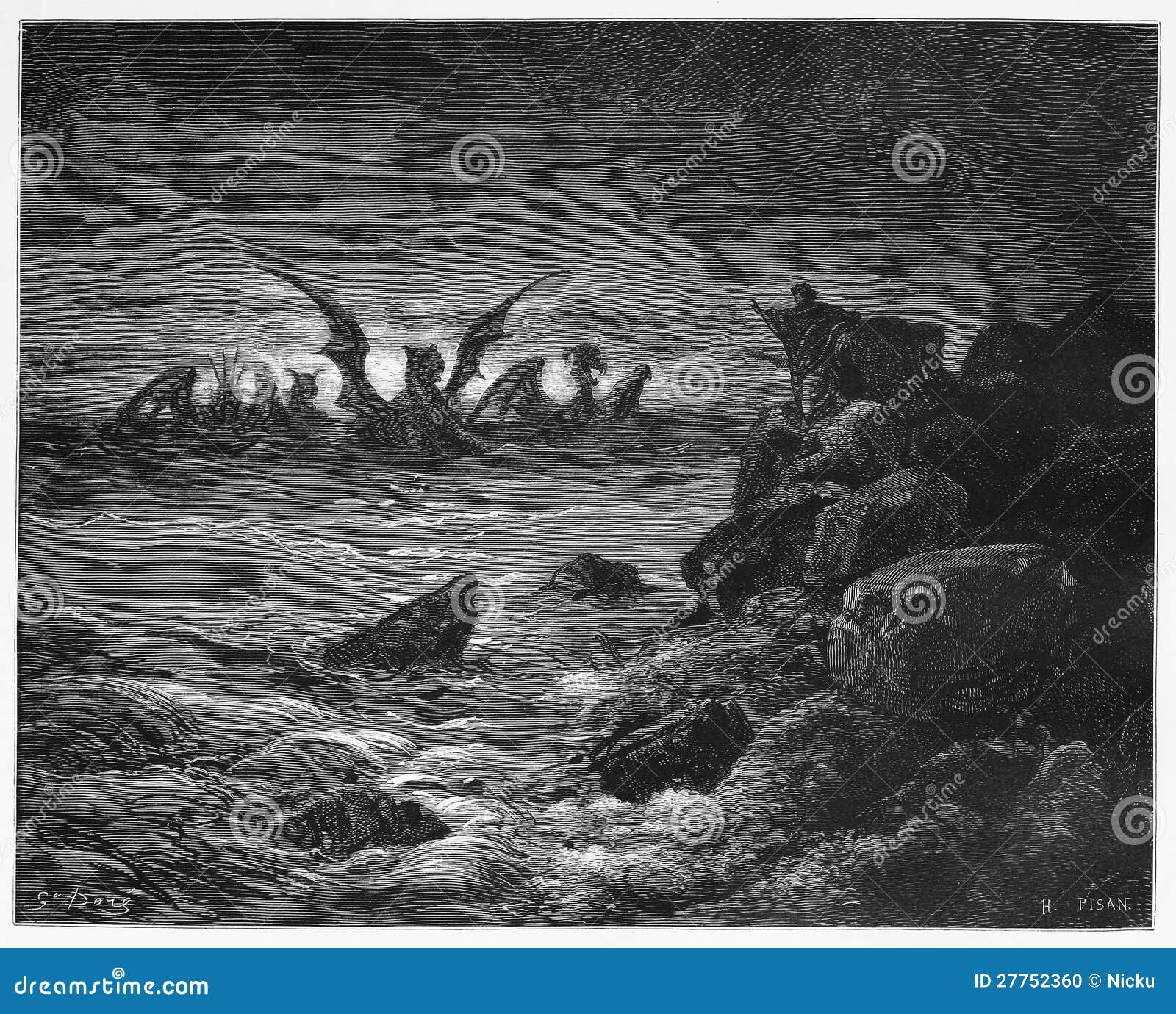 Daniel S Vision of the Four Beasts Editorial Image - Illustration of ...