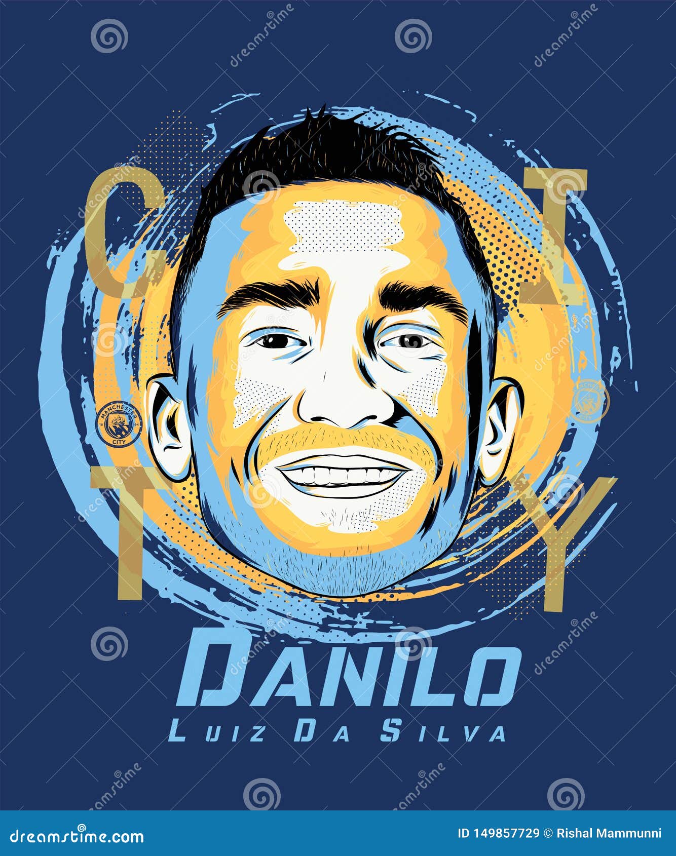 Digital Art of Danilo - Brazilian Footballer. Editorial Stock Image ...