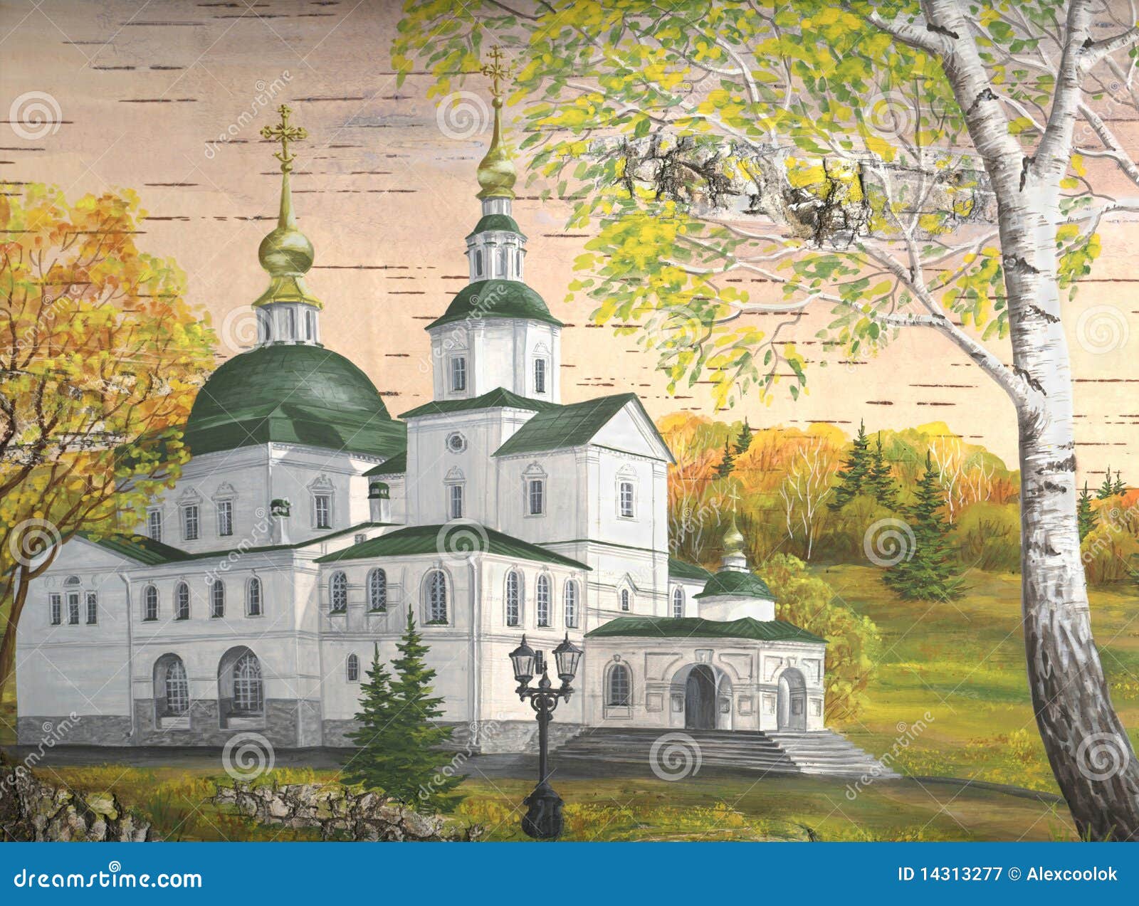 Danilov Monastery, Moscow, Russia Stock Illustration - Illustration of ...