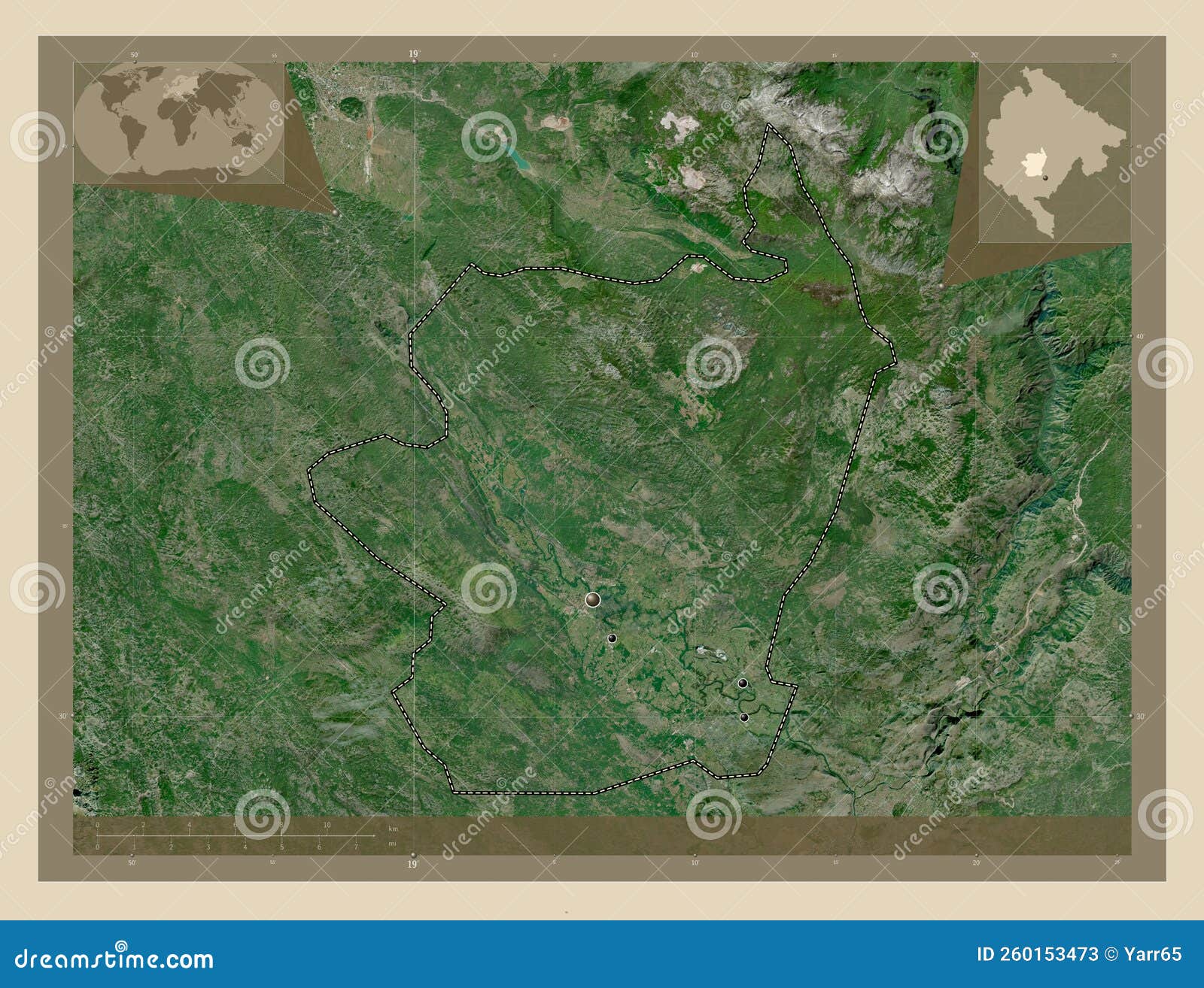 Danilovgrad, Montenegro. High-res Satellite. Major Cities Stock ...