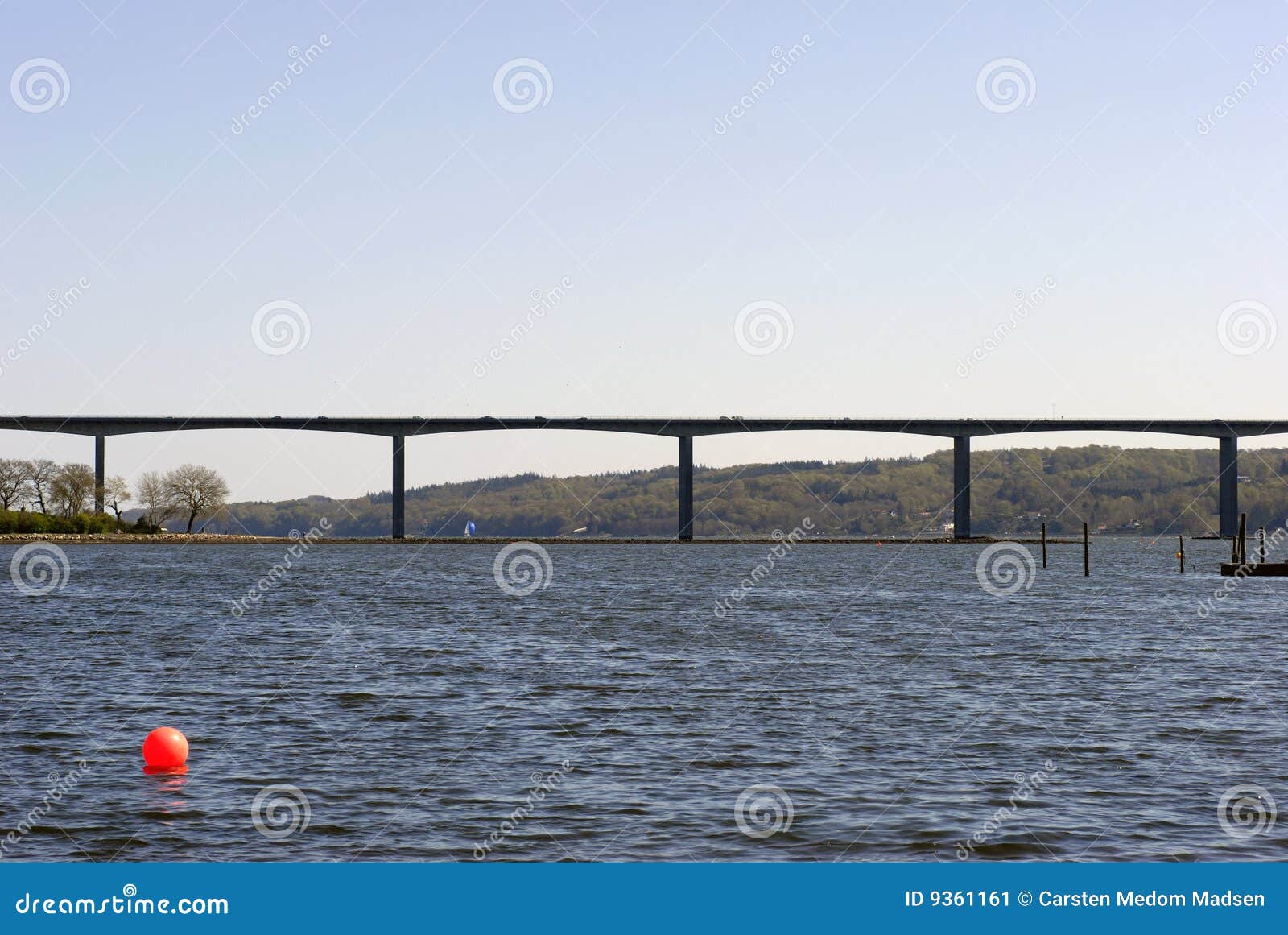 Danish Bridge Crossing Vejle Fjord Stock Image - Image of vejle ...
