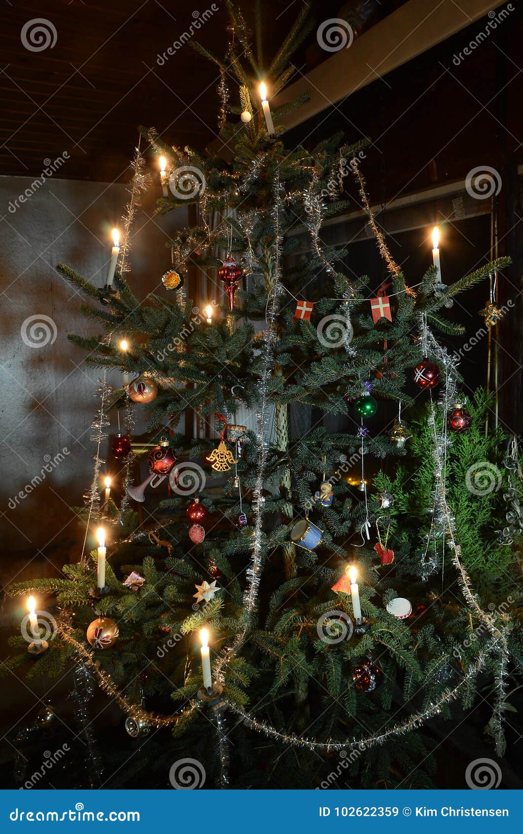 Danish Christmas Tree stock image. Image of balls, live - 102622359