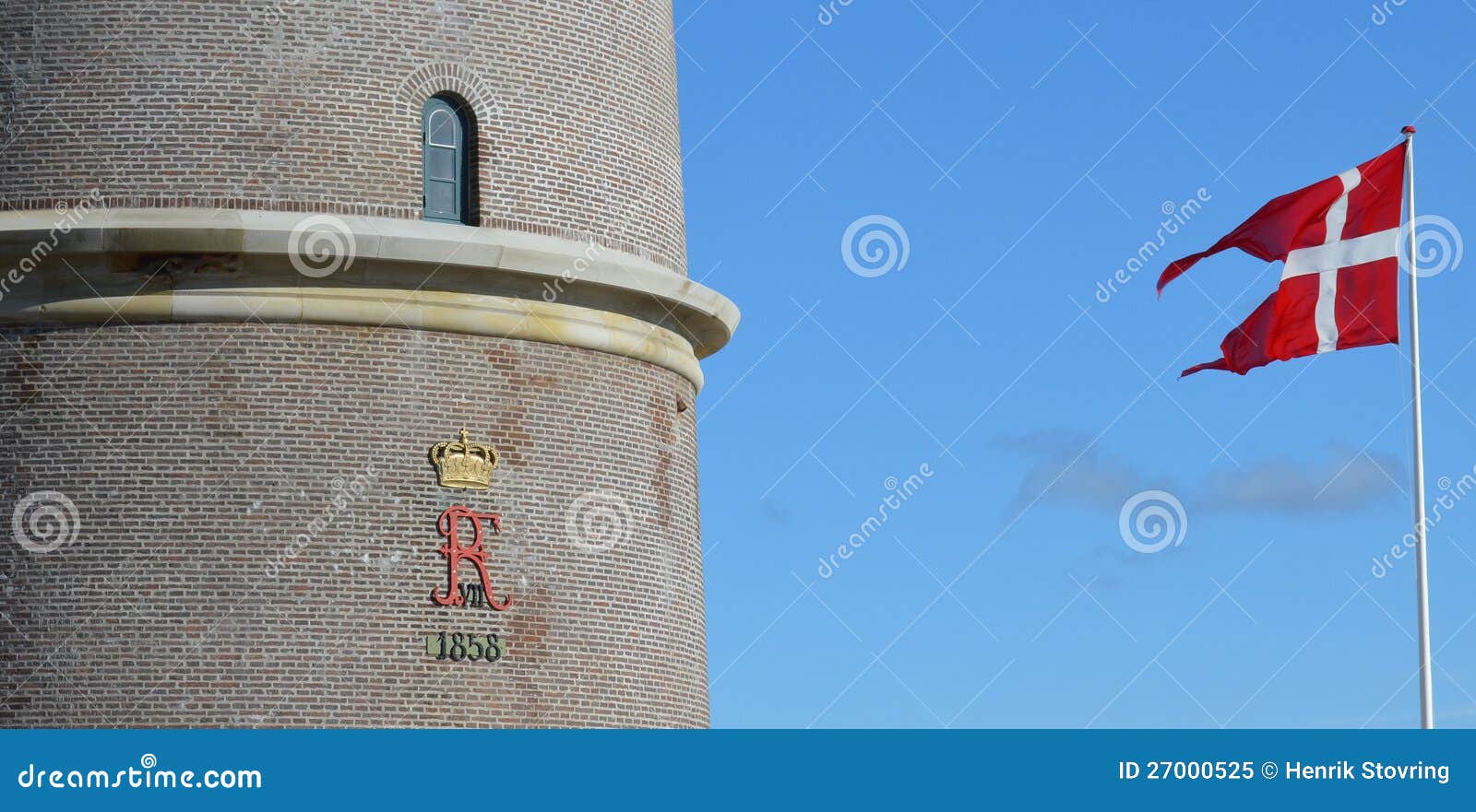 Danish Flag and Royal Monogram Editorial Image - Image of window, tower ...