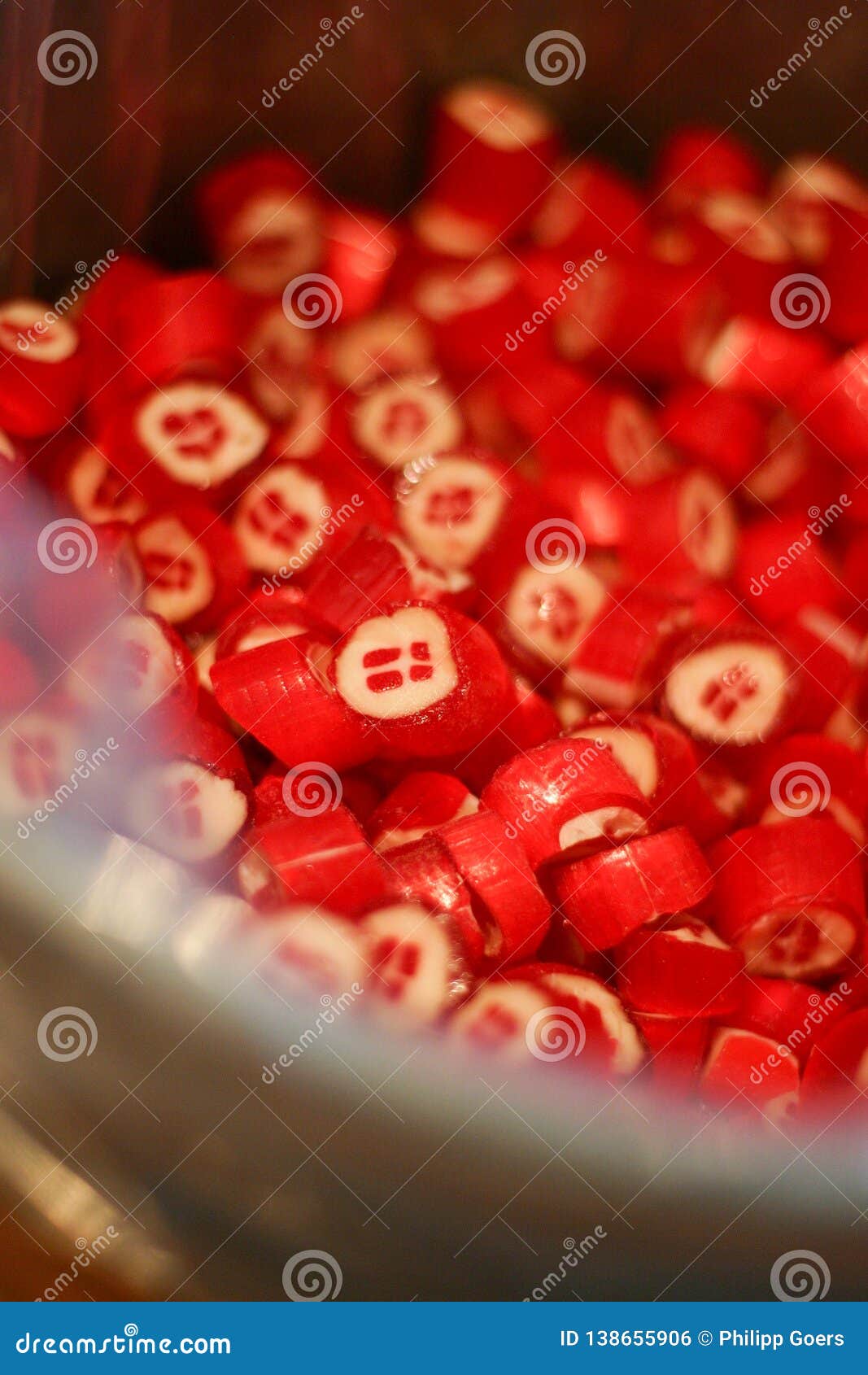 Danish flag shaped sweets stock photo. Image of closeup - 138655906