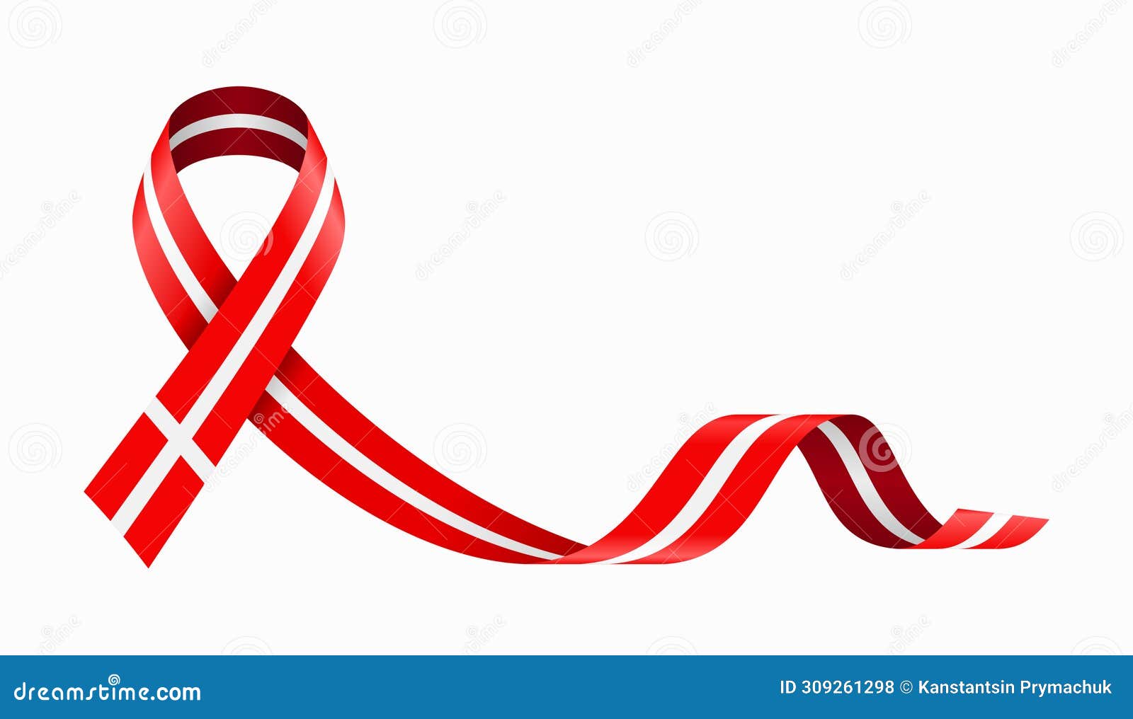 Danish Flag Stripe Ribbon Wavy Background Layout. Vector Illustration ...
