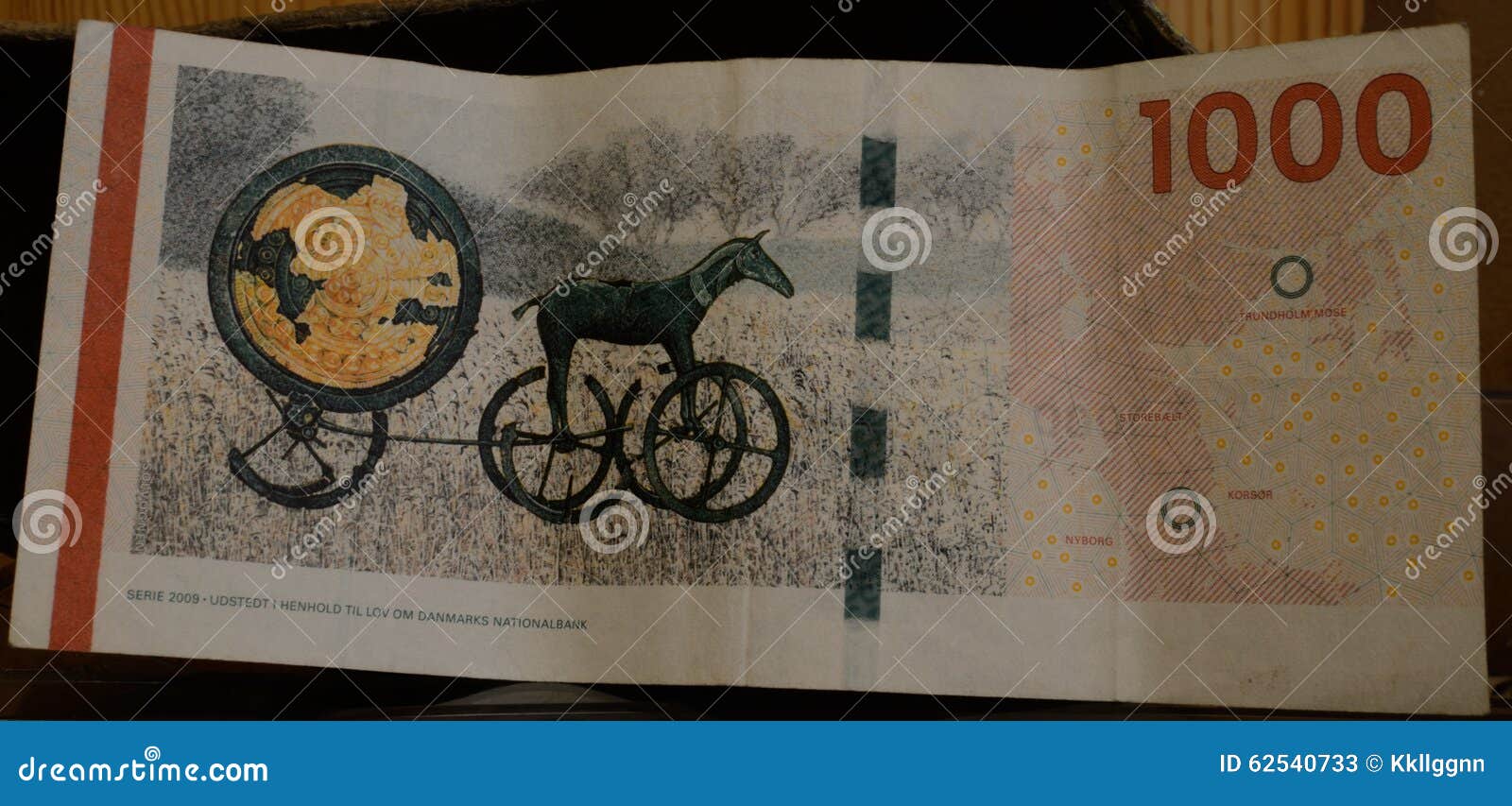Danish 1000 Kr Banknote in Denmark Stock Image - Image of antiquity ...
