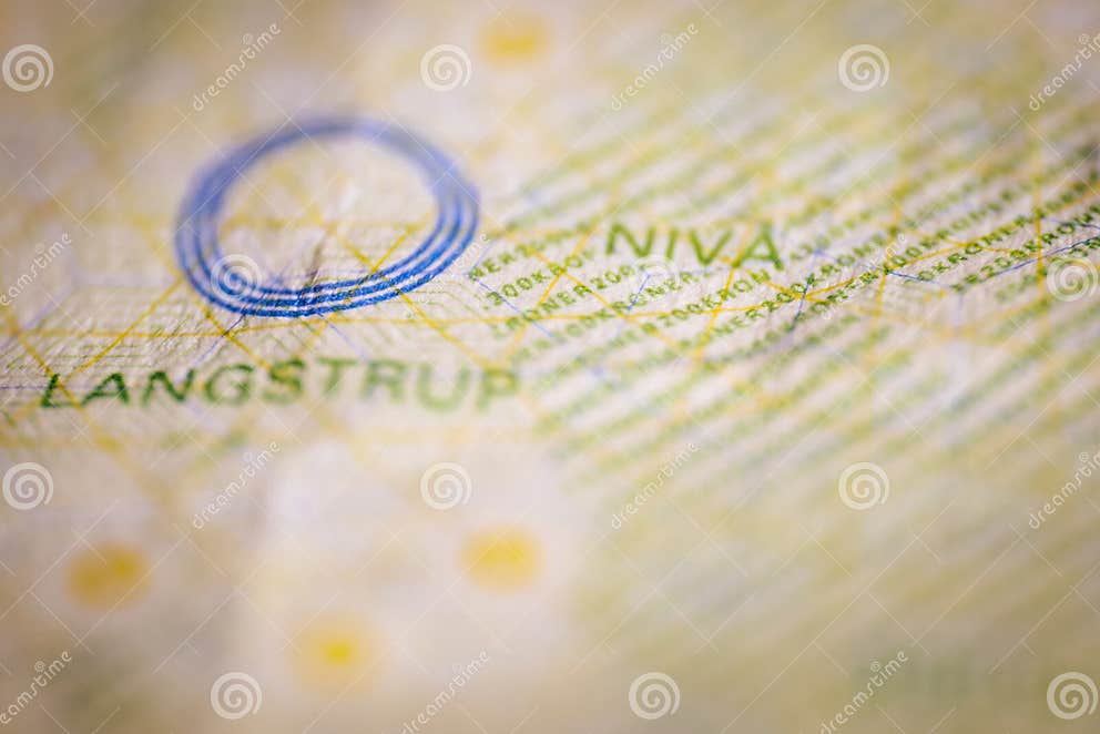 200 Danish Krone Banknote, Group of Money Stack of 200 Denmark Krone ...