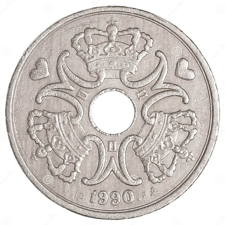 Danish krone coin stock image. Image of european, isolated - 91907385