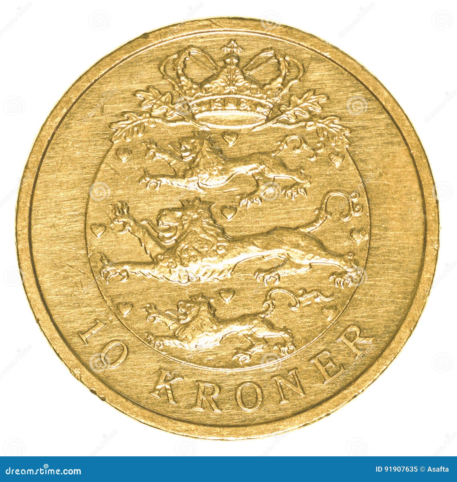 10 danish krone coin stock image. Image of bank, isolated - 91907635