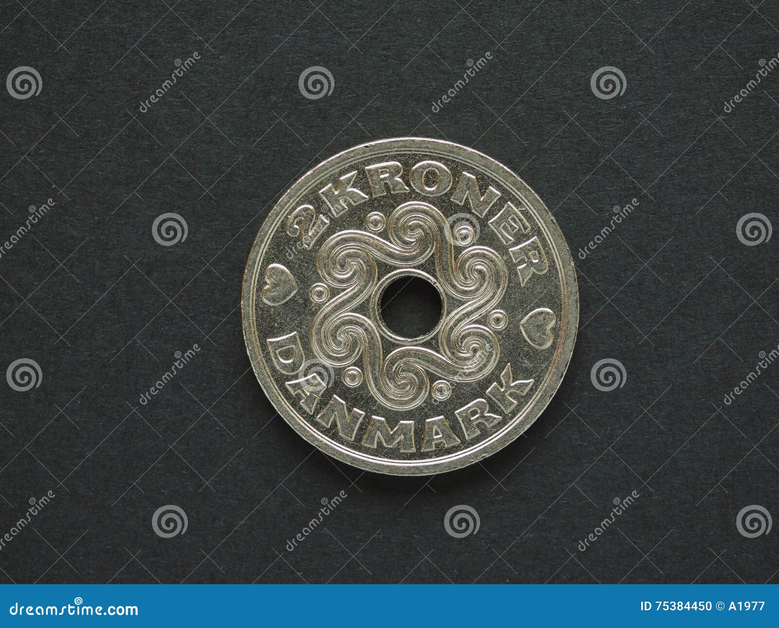 2 Danish Krone (DKK) coin stock photo. Image of business - 75384450