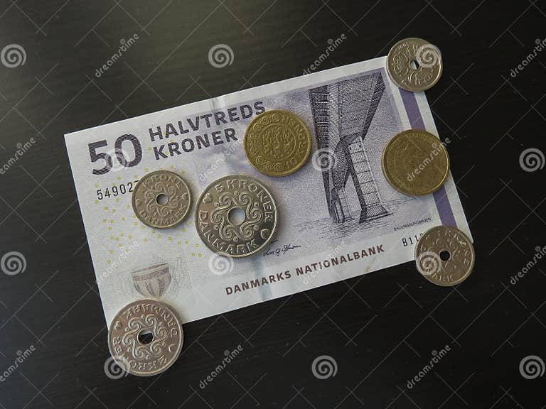 Danish Krone Notes and Coins, Denmark Stock Image - Image of banknotes ...