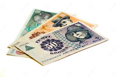 Danish Kroner (DKK) on White Stock Image - Image of krone, coin: 6747191