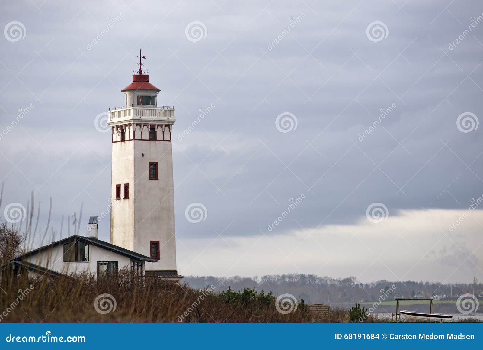 Danish Lighthouse stock photo. Image of beach, beautiful - 68191684