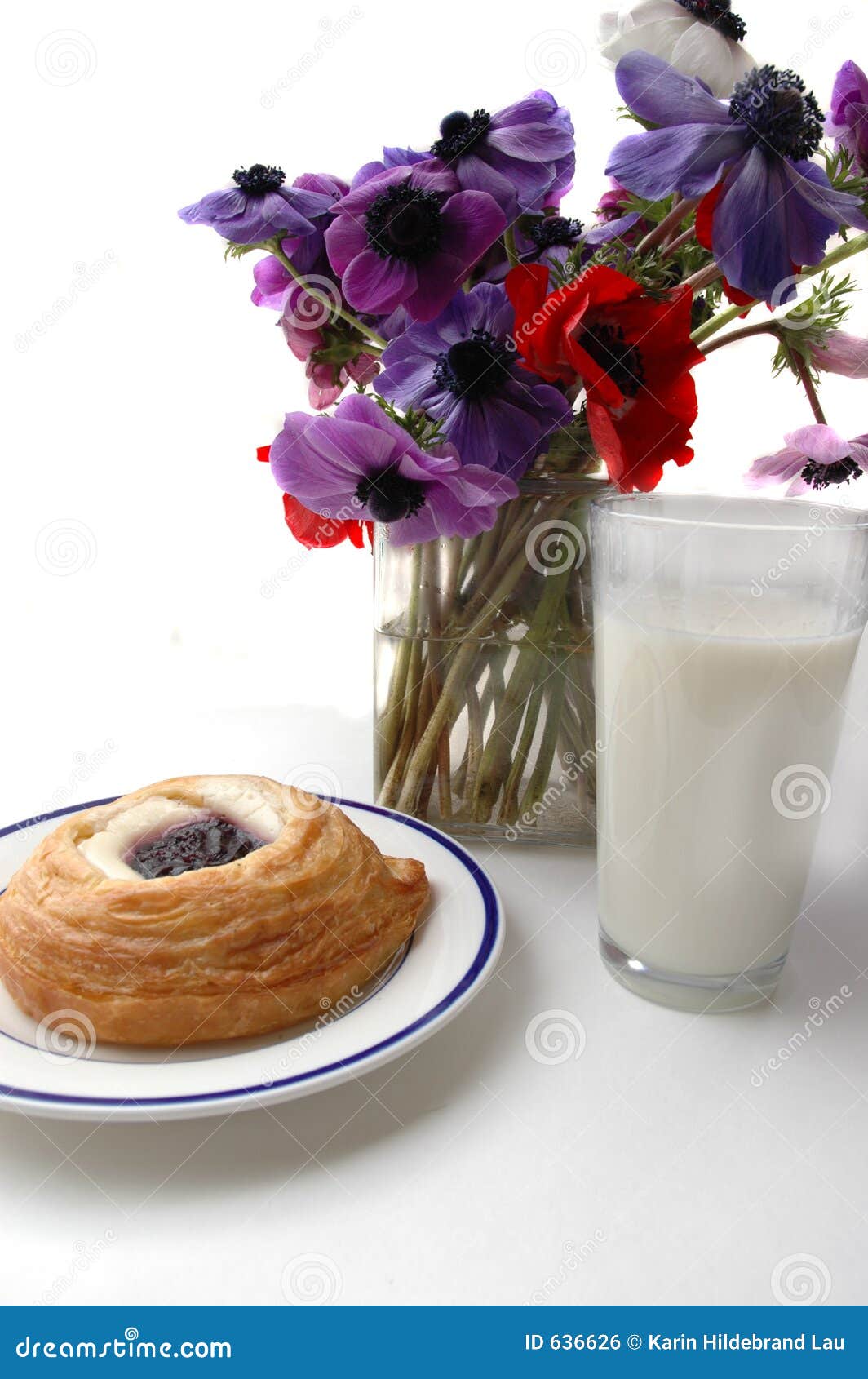 Danish and Milk stock photo. Image of food, continental - 636626