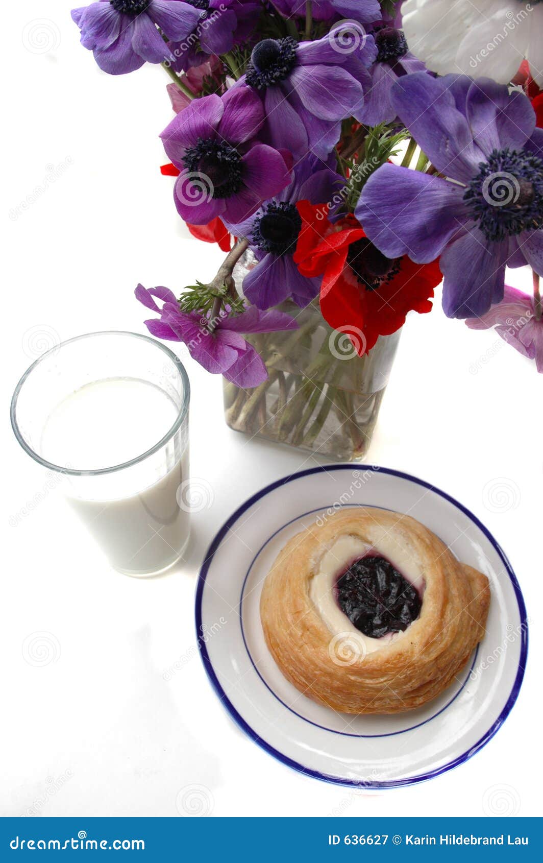 Danish and Milk stock image. Image of danish, milk, sugary - 636627