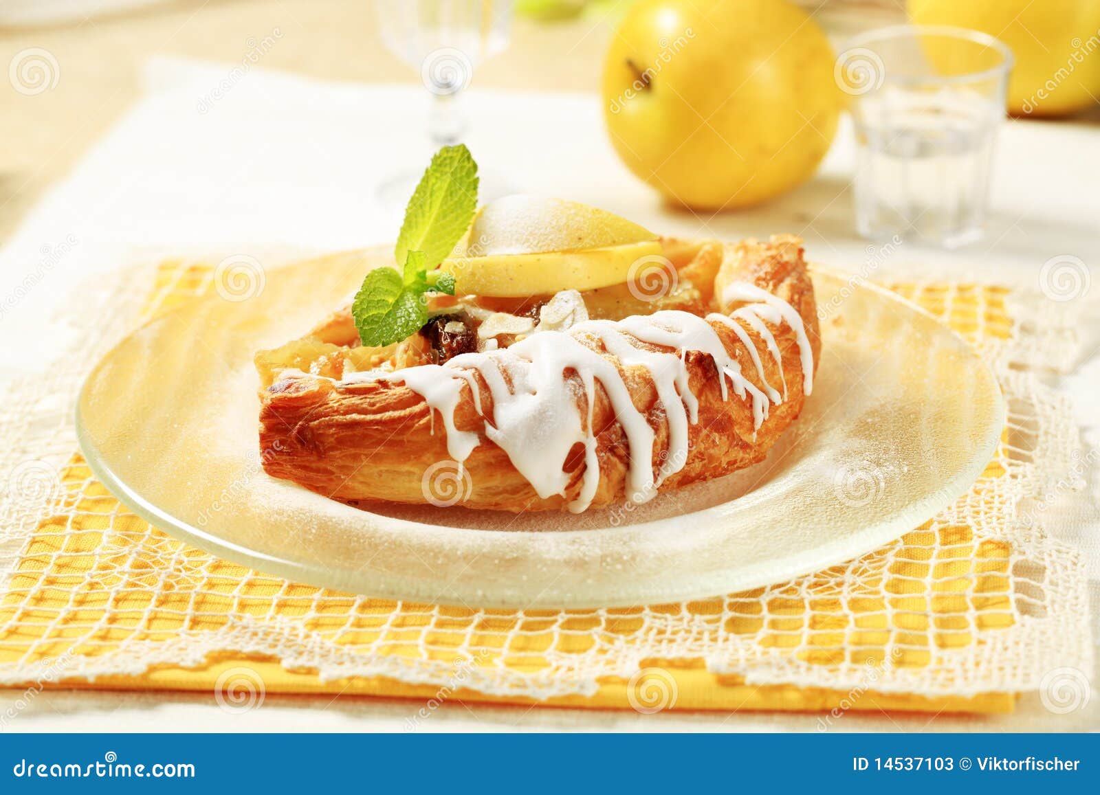 Danish pastry stock image. Image of napkin, sweet, detail - 14537103