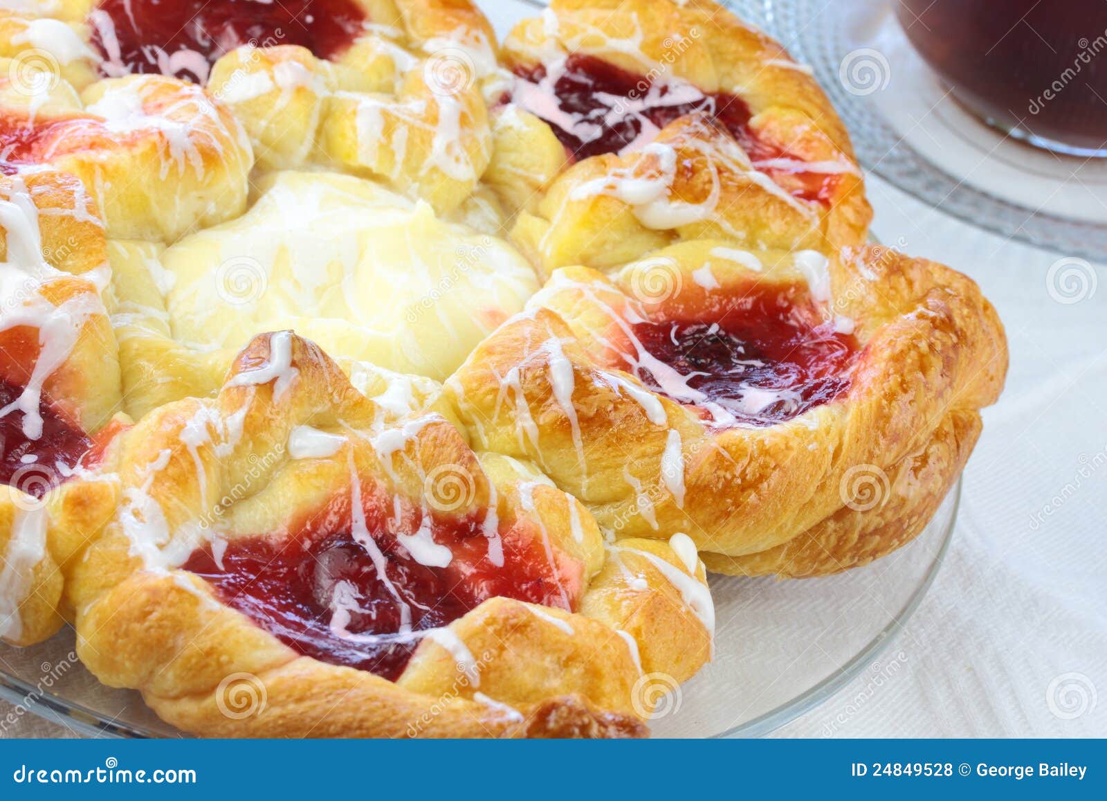 Danish Pastry stock photo. Image of food, danish, saucer - 24849528